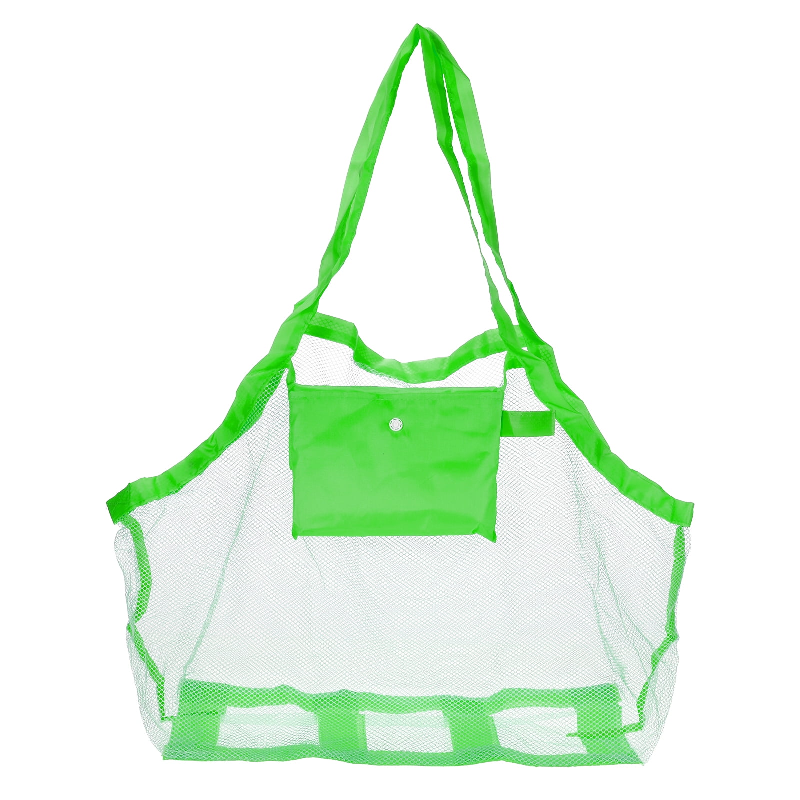 Uxcell Large Mesh Beach Bag Sand Backpack Sea Shell Tote Bags, Green ...