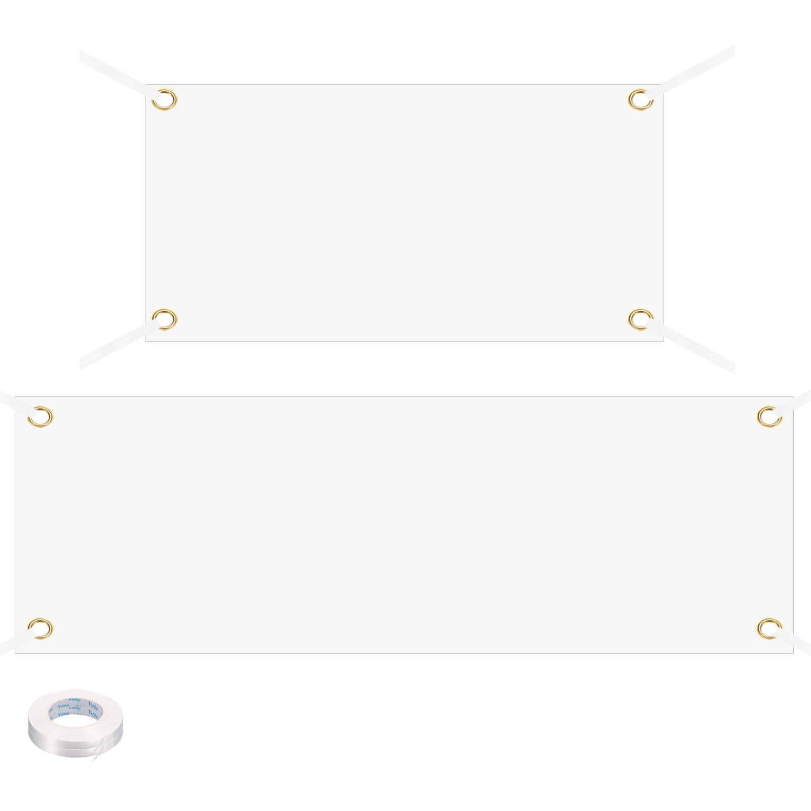 Uxcell Large White Blank Banner and Signs 2 x 4 6 Feet, 1 Set ...