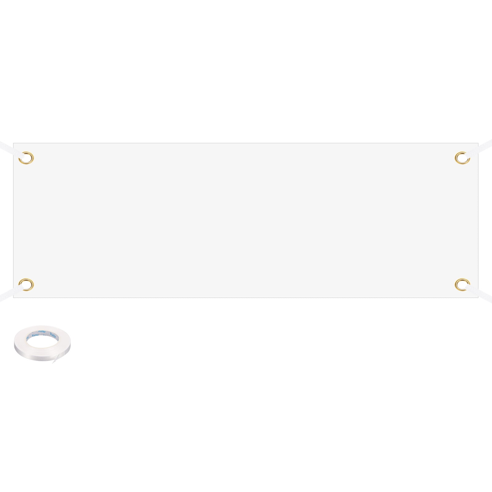 Uxcell Large White Blank Banner and Signs 2 x 6 Feet, 1 Set Sublimation ...