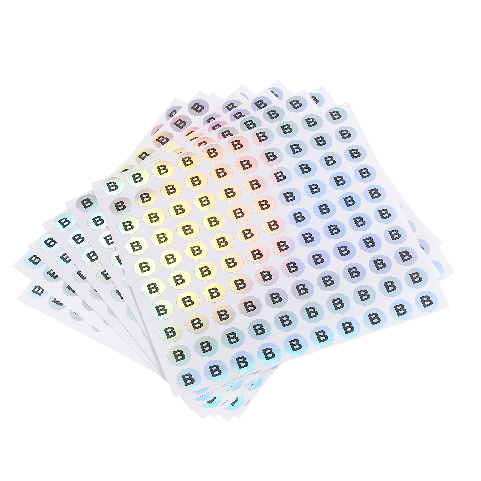 Uxcell Laser Capital Letter Stickers, Alphabet B Round Self-Adhesive ...
