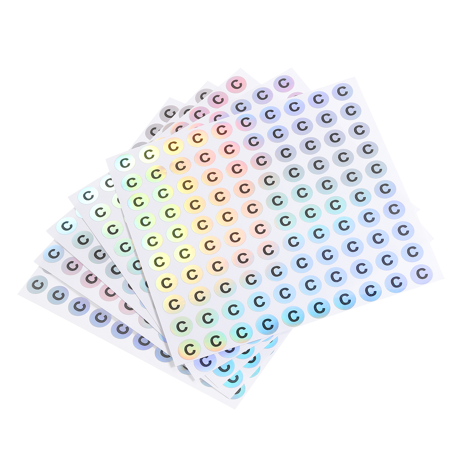 Uxcell Laser Capital Letter Stickers, Alphabet C Round Self-Adhesive ...