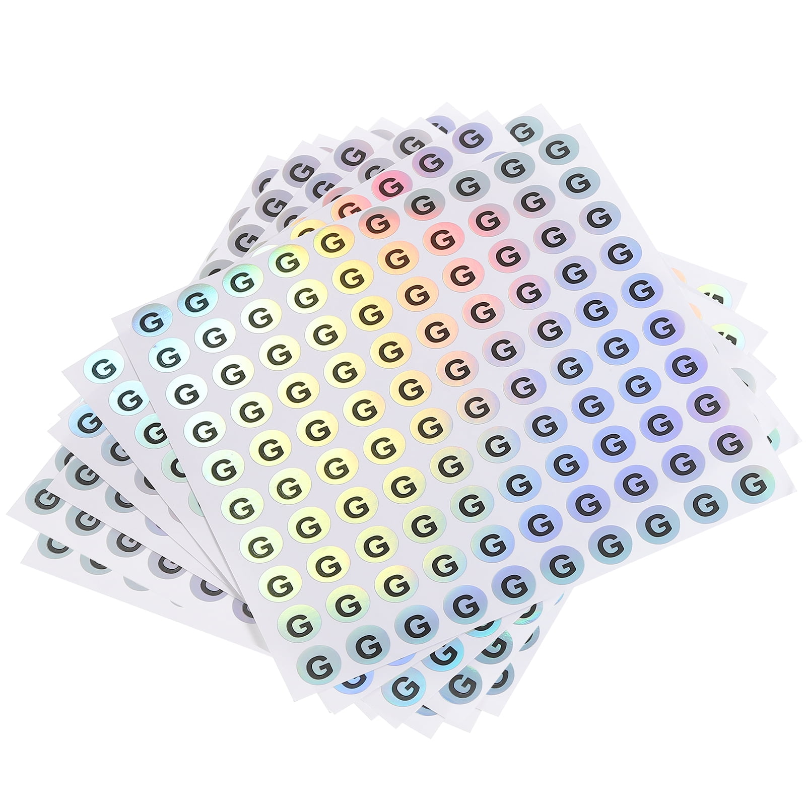 Uxcell Laser Capital Letter Stickers, Alphabet G Round Self-Adhesive ...