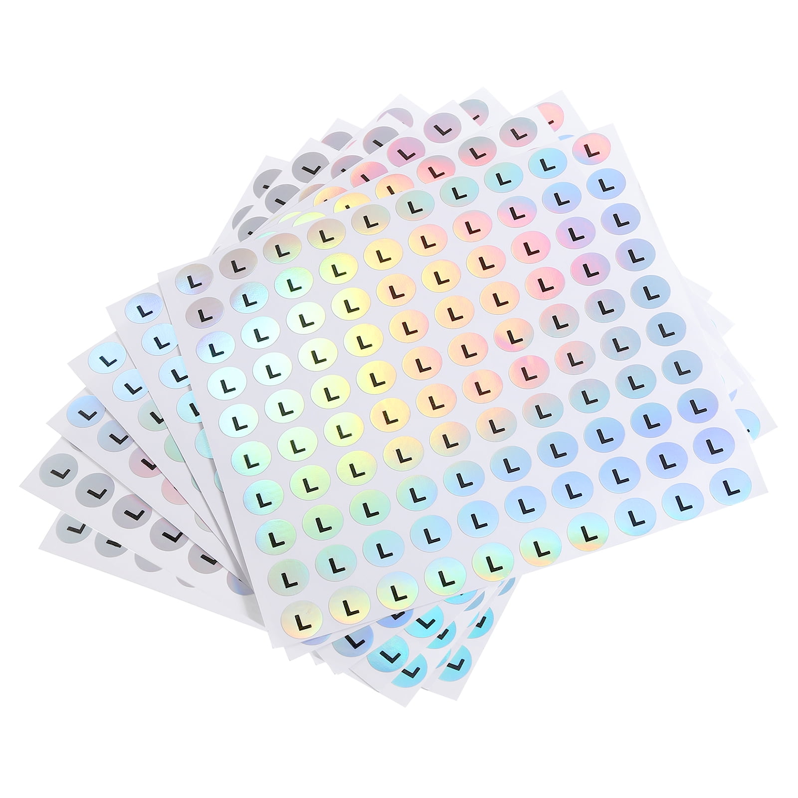 Uxcell Laser Capital Letter Stickers, Alphabet L Round Self-Adhesive ...