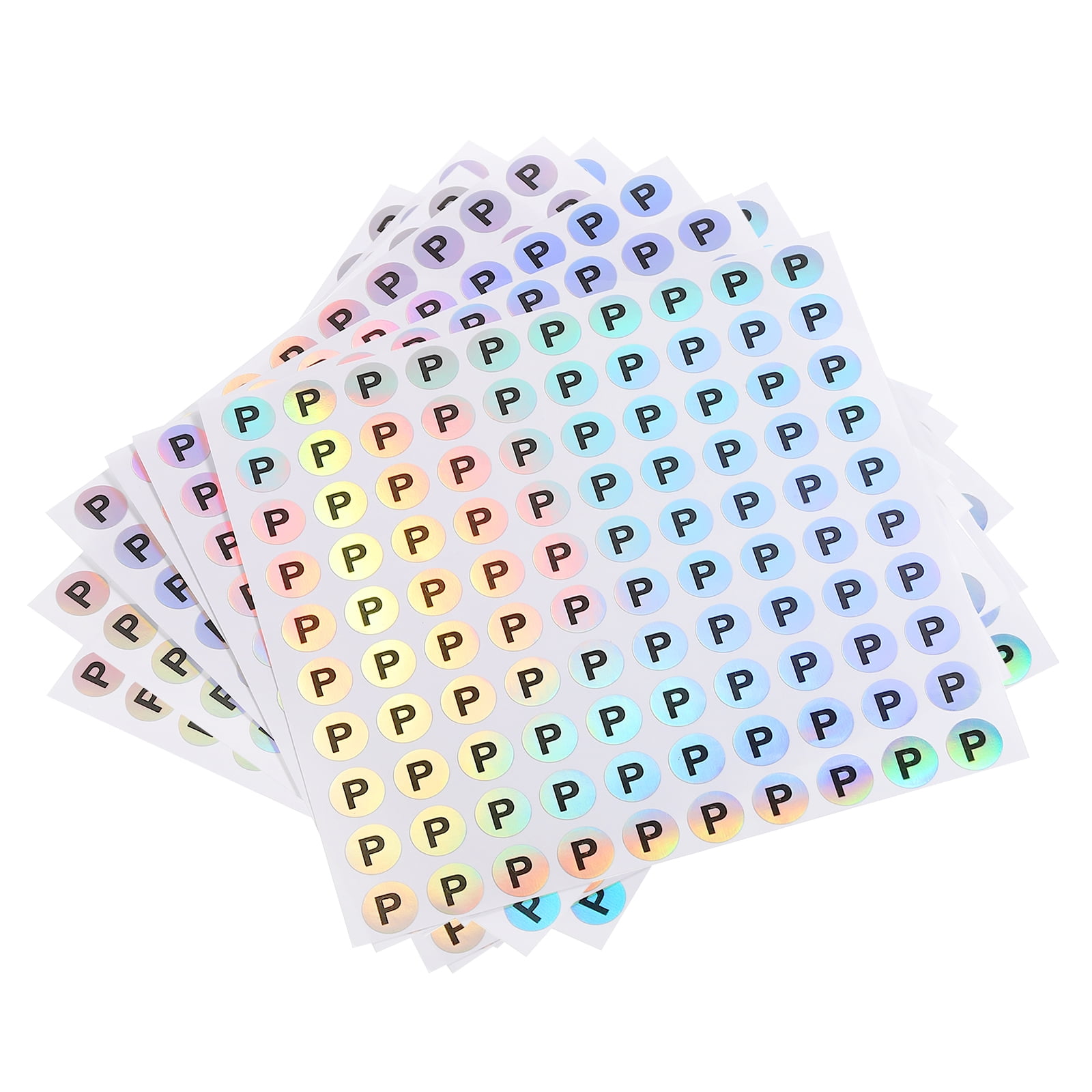 Uxcell Laser Capital Letter Stickers, Alphabet P Round Self-Adhesive ...