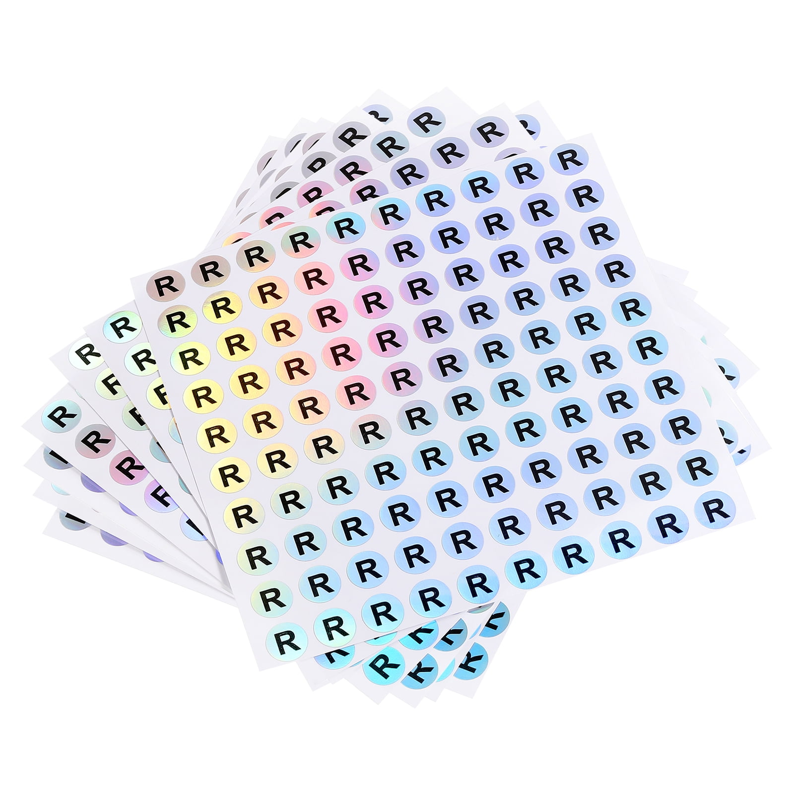 Uxcell Laser Capital Letter Stickers, Alphabet R Round Self-Adhesive ...