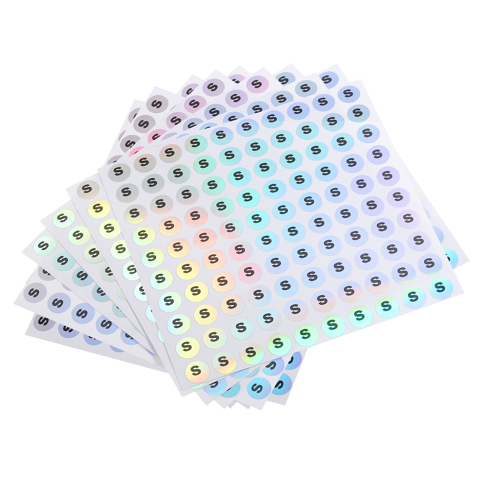 Uxcell Laser Capital Letter Stickers, Alphabet S Round Self-Adhesive ...