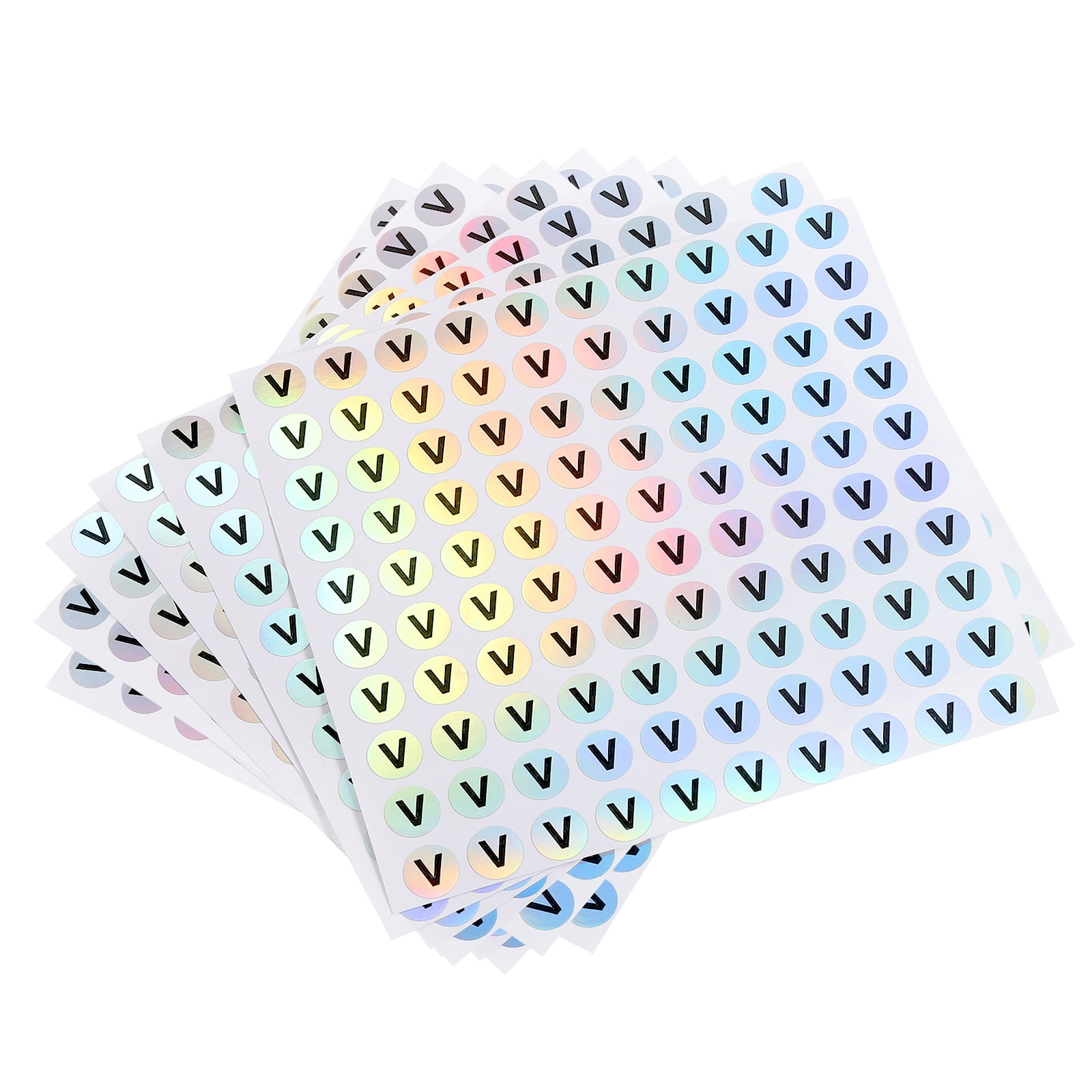 Uxcell Laser Capital Letter Stickers, Alphabet V Round Self-Adhesive ...