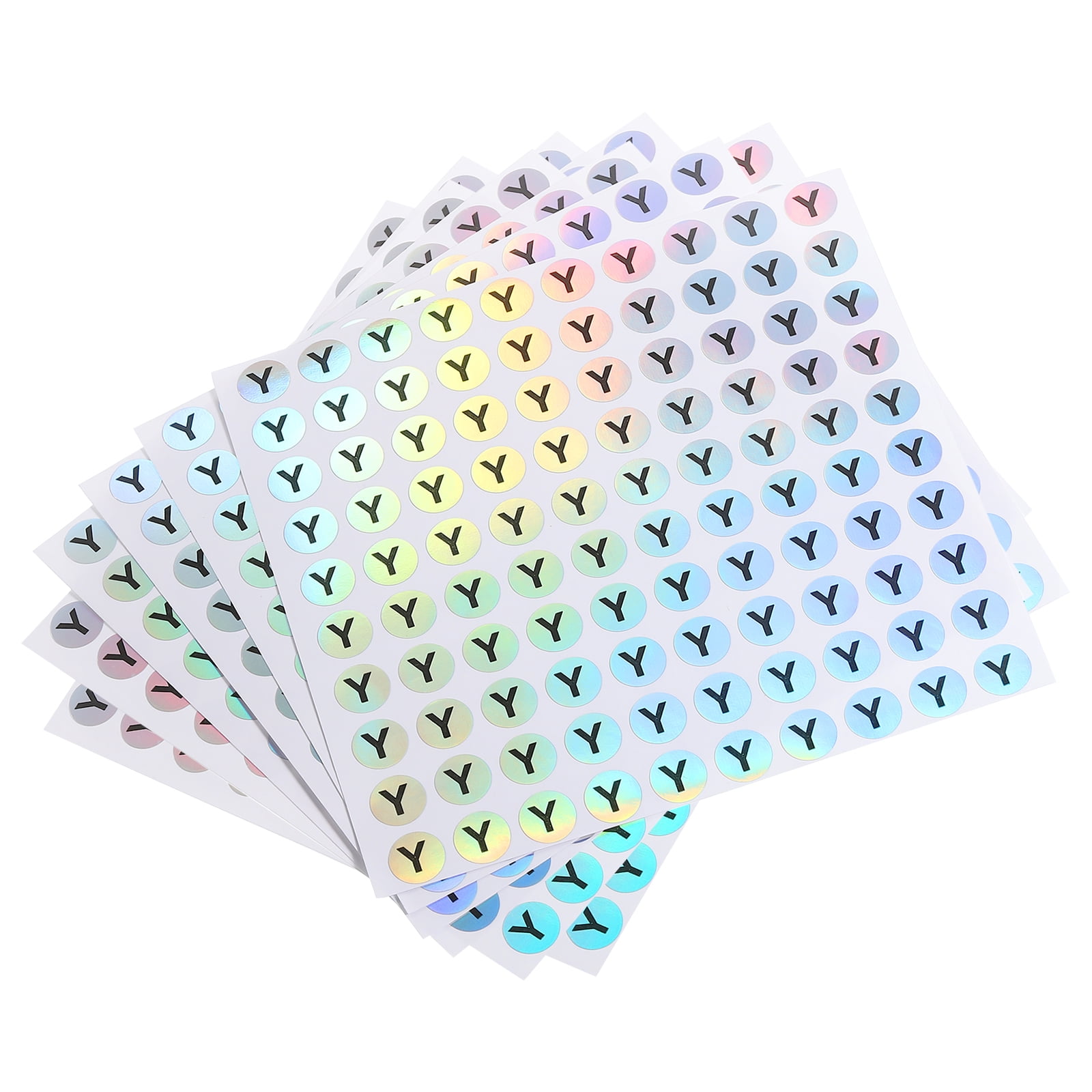 Uxcell Laser Capital Letter Stickers, Alphabet Y Round Self-Adhesive ...