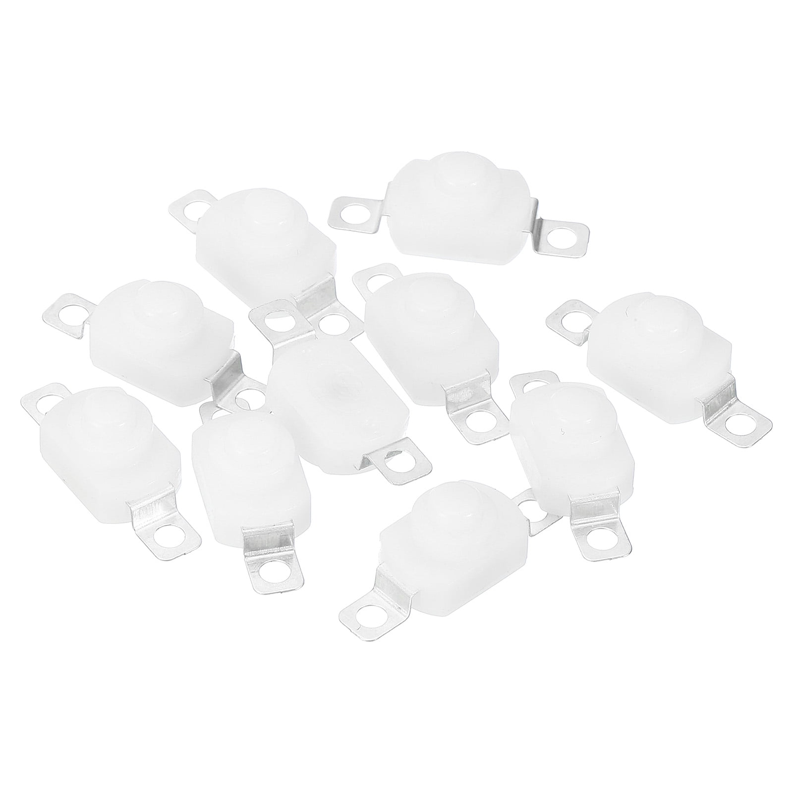 Uxcell Latching Push Button Switch, 10 Pcs Flat Pin with Hole On/Off ...