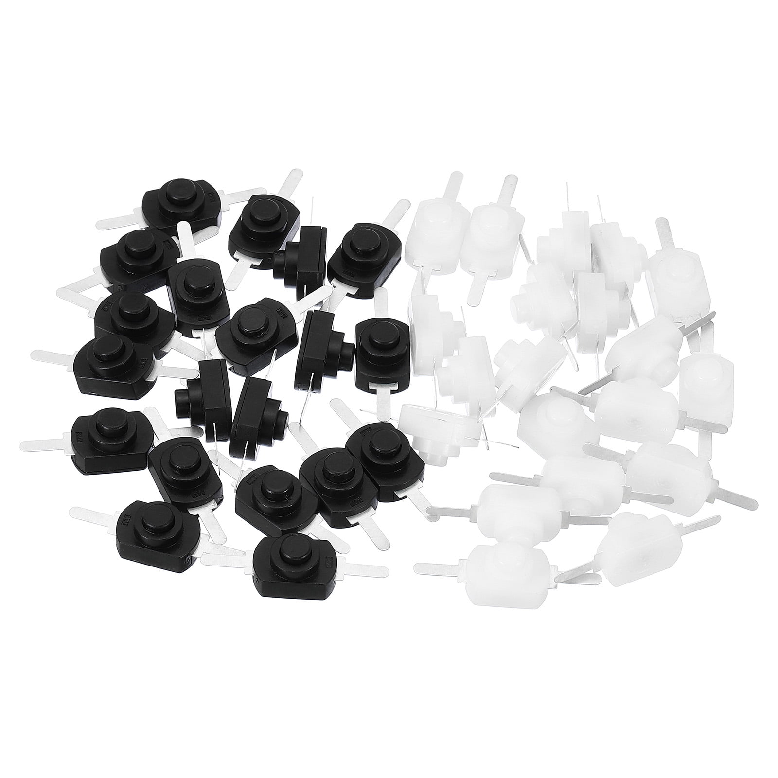 Uxcell Latching Push Button Switch, 40 Pcs Straight Pin On/Off Self ...