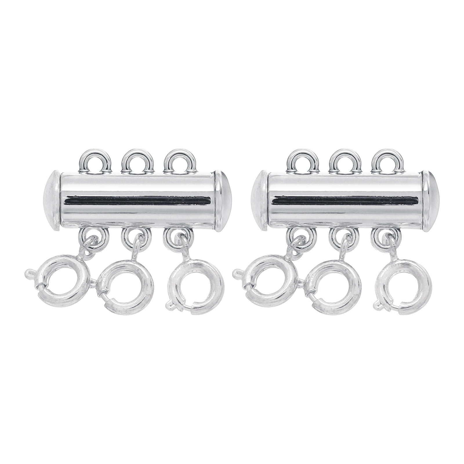 Uxcell Layering Necklace Clasp 2Pack 3 Strands Slide Magnetic Tube Lock ...