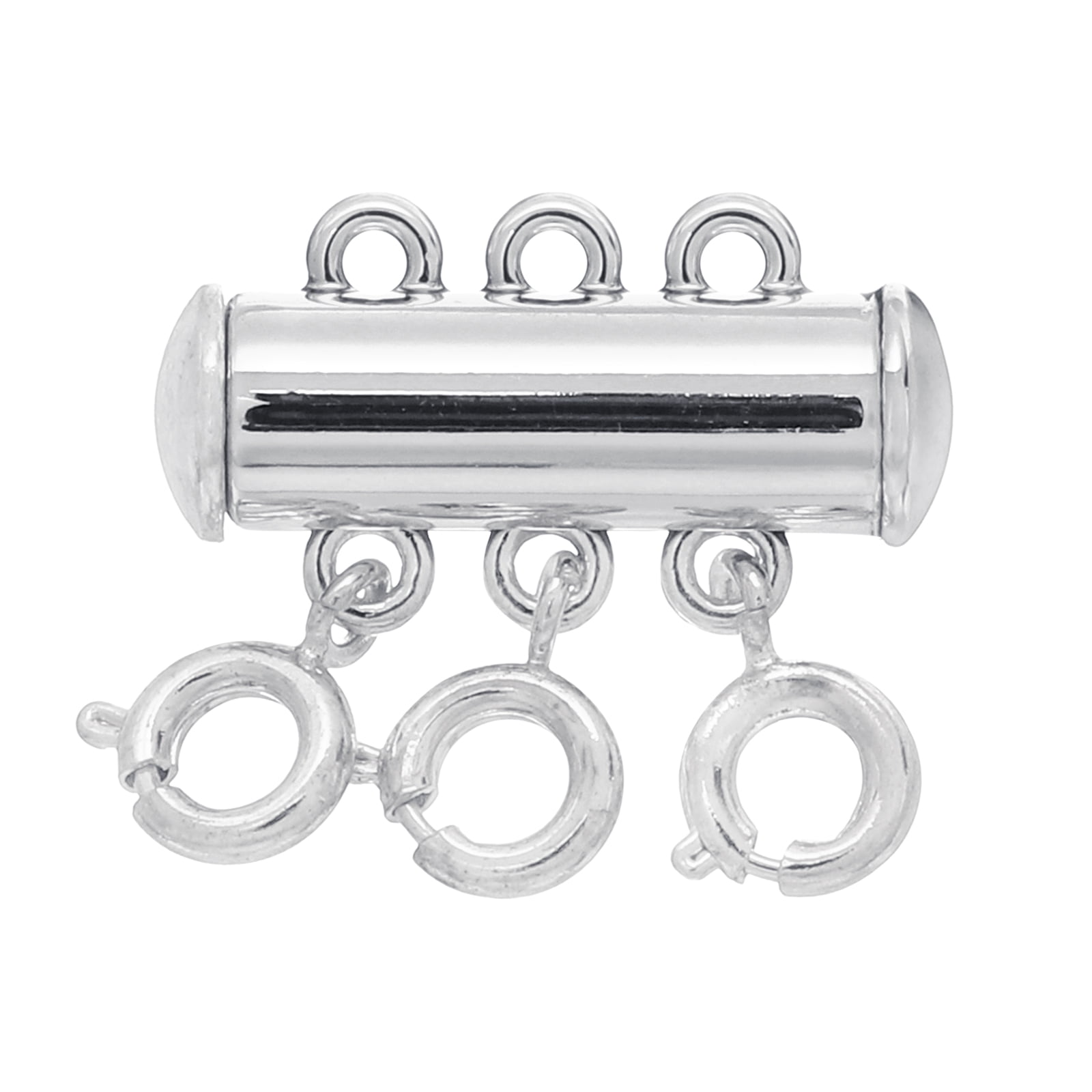 Uxcell Layering Necklace Clasp 3 Strands Slide Magnetic Tube Lock Clasp ...
