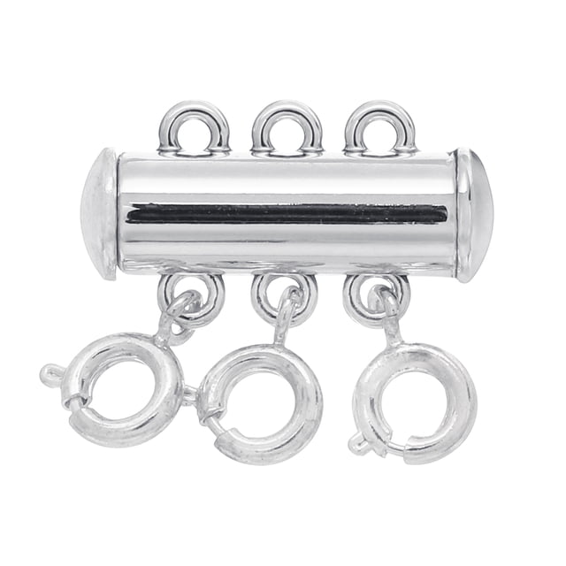 Uxcell Layering Necklace Clasp 3 Strands Slide Magnetic Tube Lock Clasp ...
