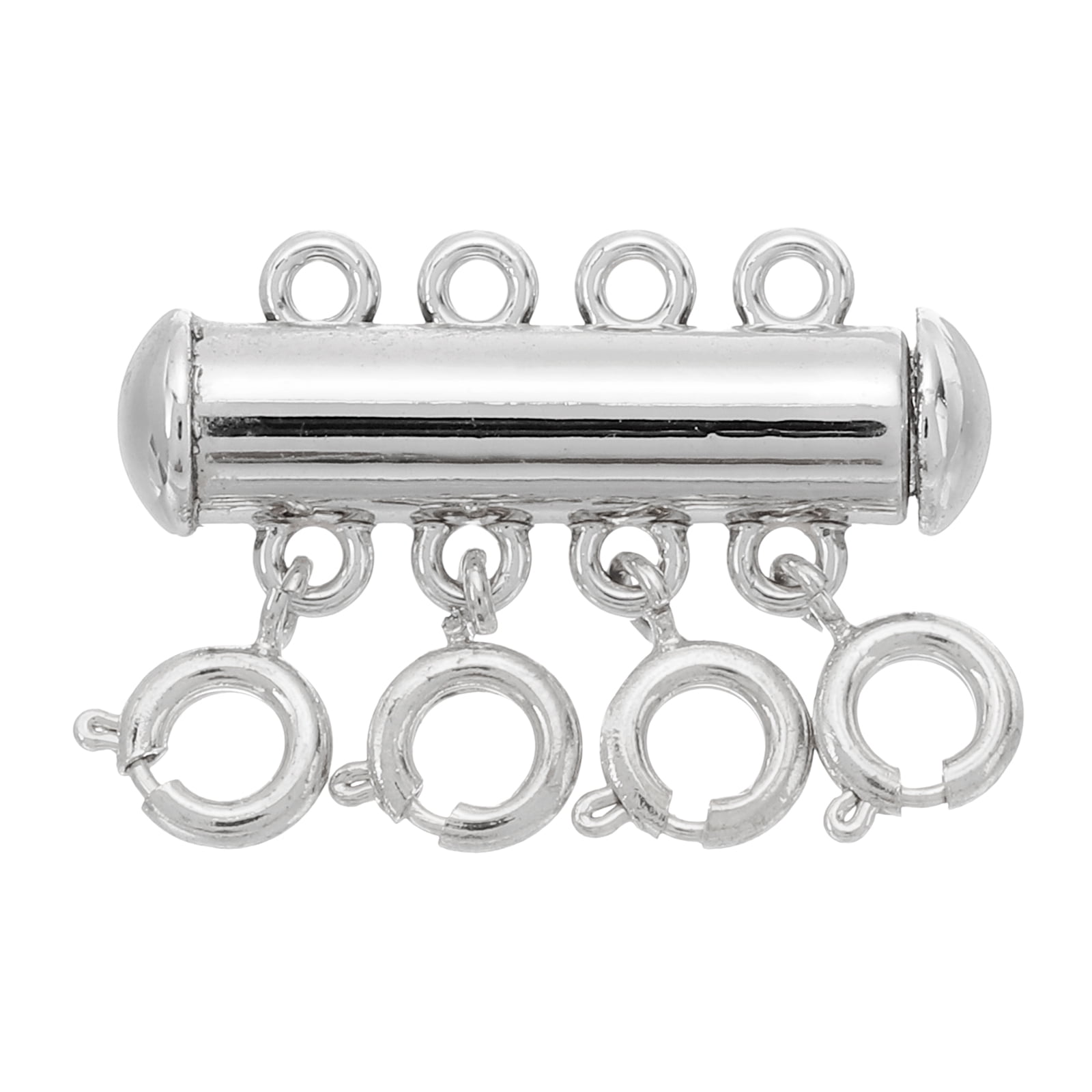 Uxcell Layering Necklace Clasp 4 Strands Slide Magnetic Tube Lock Clasp ...