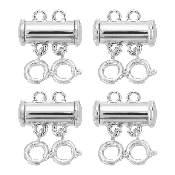 Uxcell Layering Necklace Clasp 4Pack 2 Strands Slide Magnetic Tube Lock ...