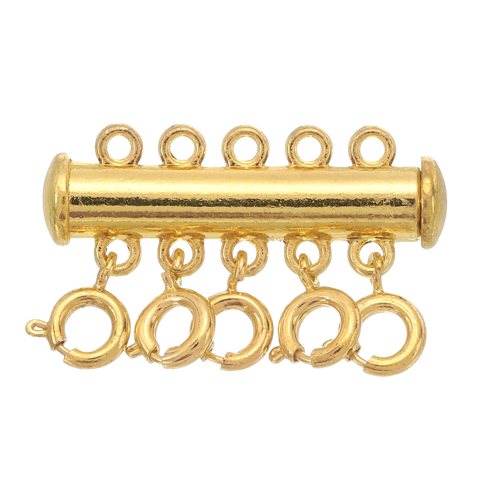 Uxcell Layering Necklace Clasp 5 Strands Slide Magnetic Tube Lock Clasp ...