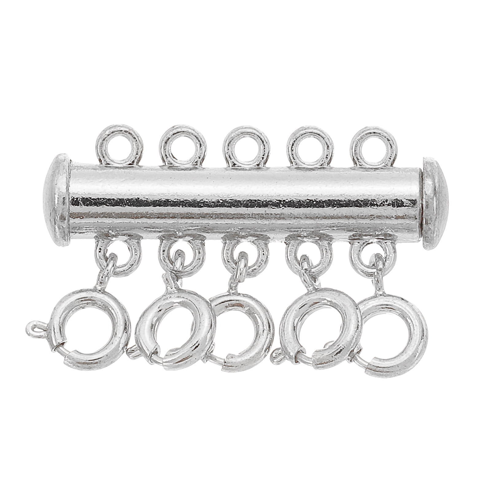 Uxcell Layering Necklace Clasp 5 Strands Slide Magnetic Tube Lock Clasp ...