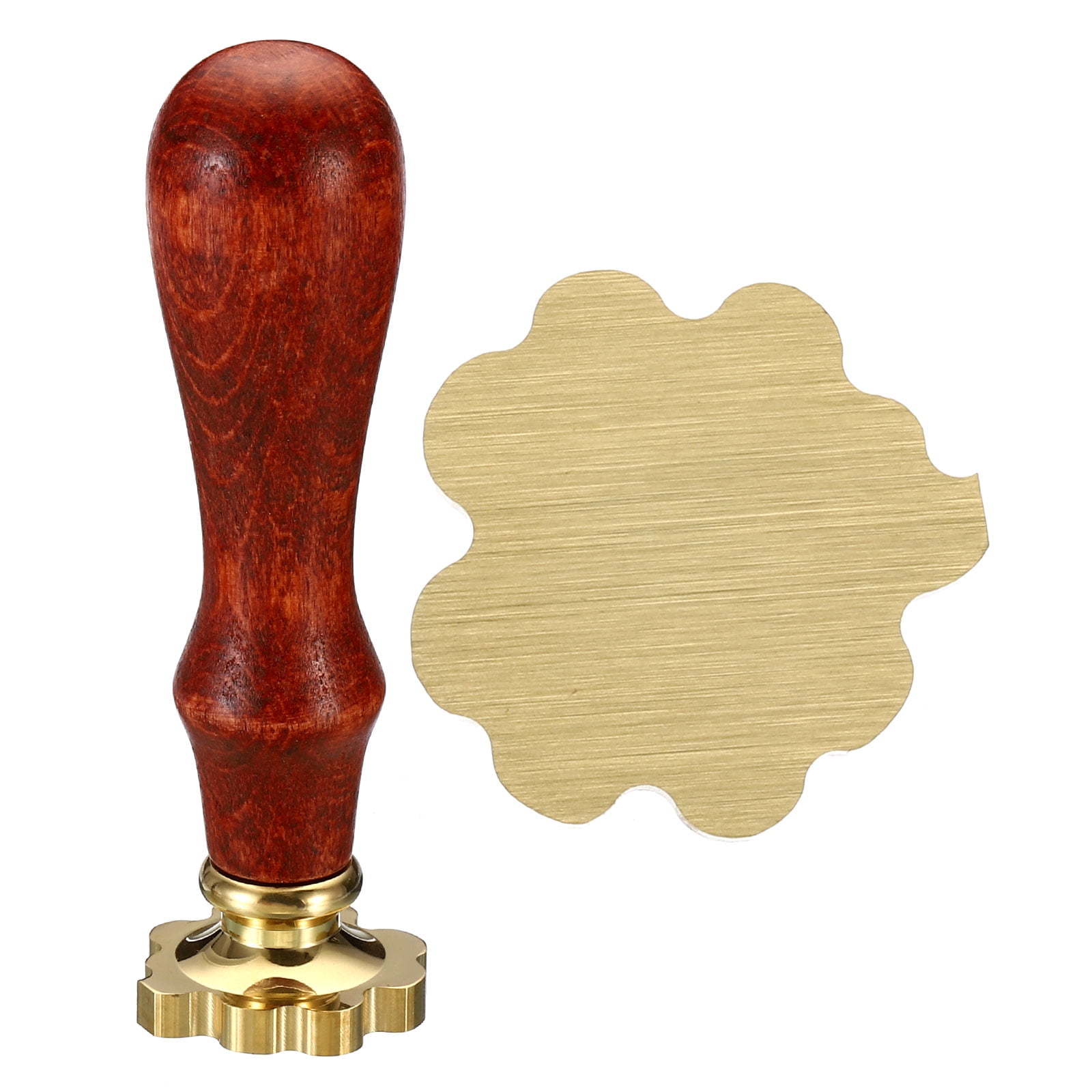 Uxcell Leaf Blank Wax Seal Stamp, Removable Brass Head without Carving ...