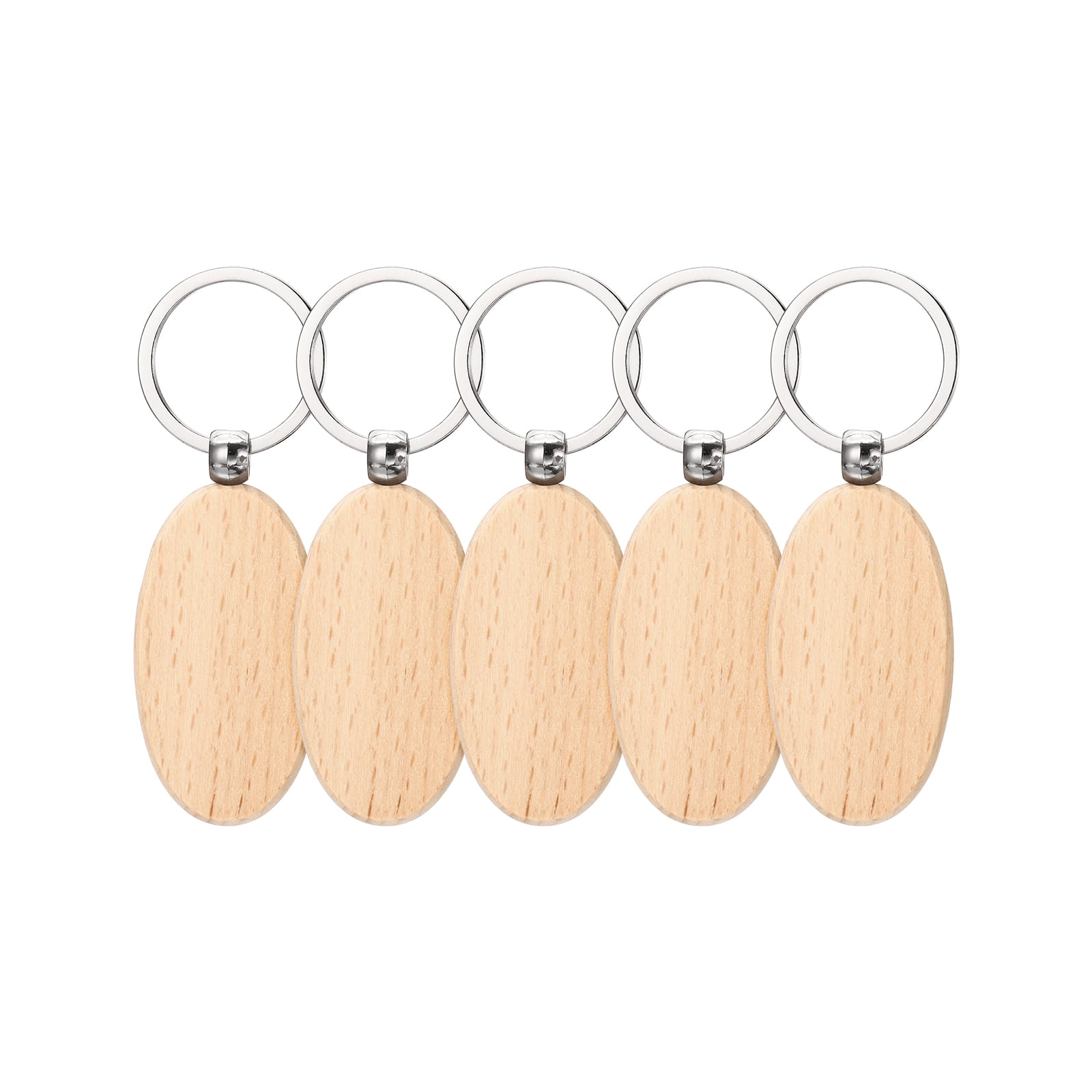 Uxcell Leaf Shape Wooden Keychain Blanks, Unfinished Wooden Blanks for ...