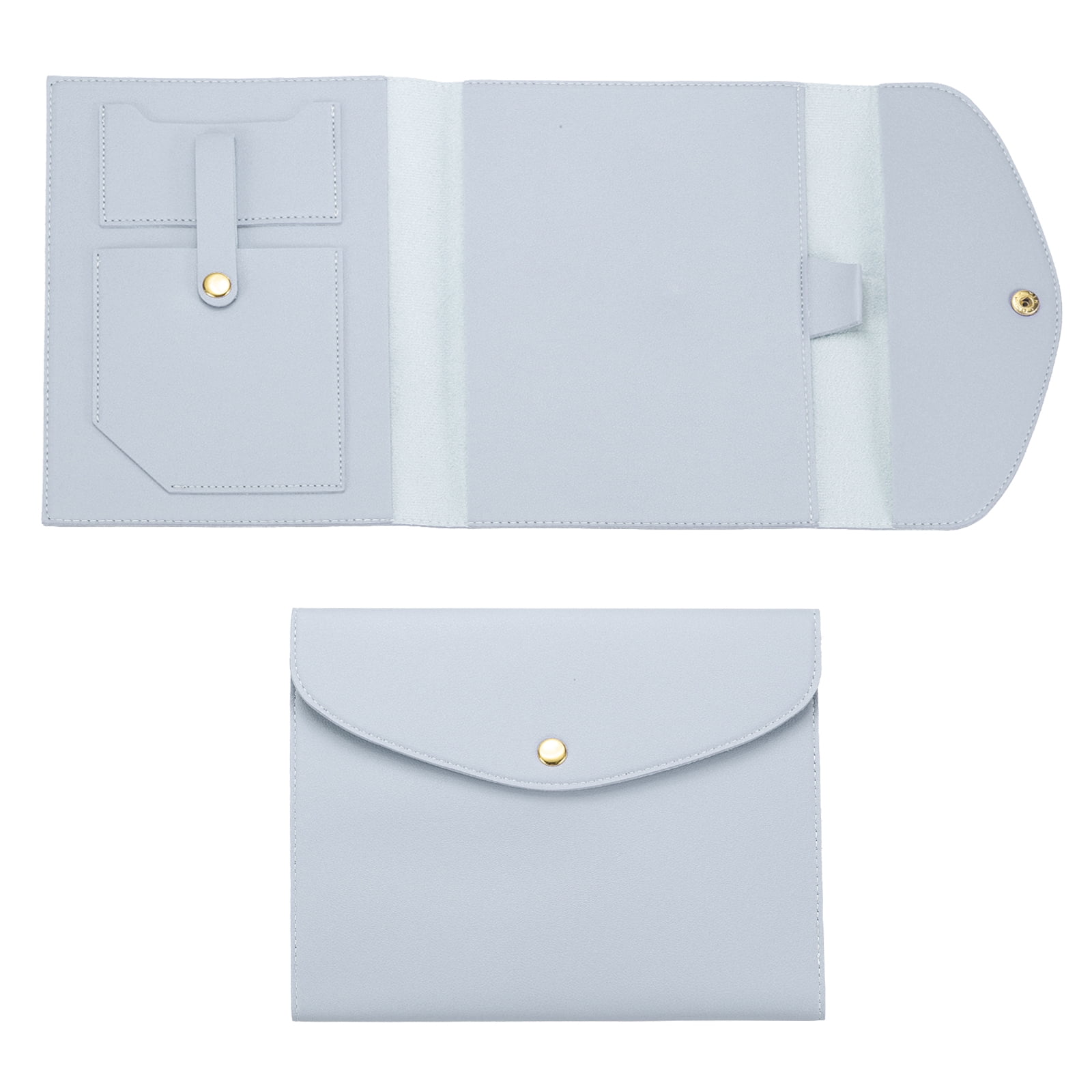 Uxcell Leather A5 Notebook Cover for Business Cards Documents with Pen ...