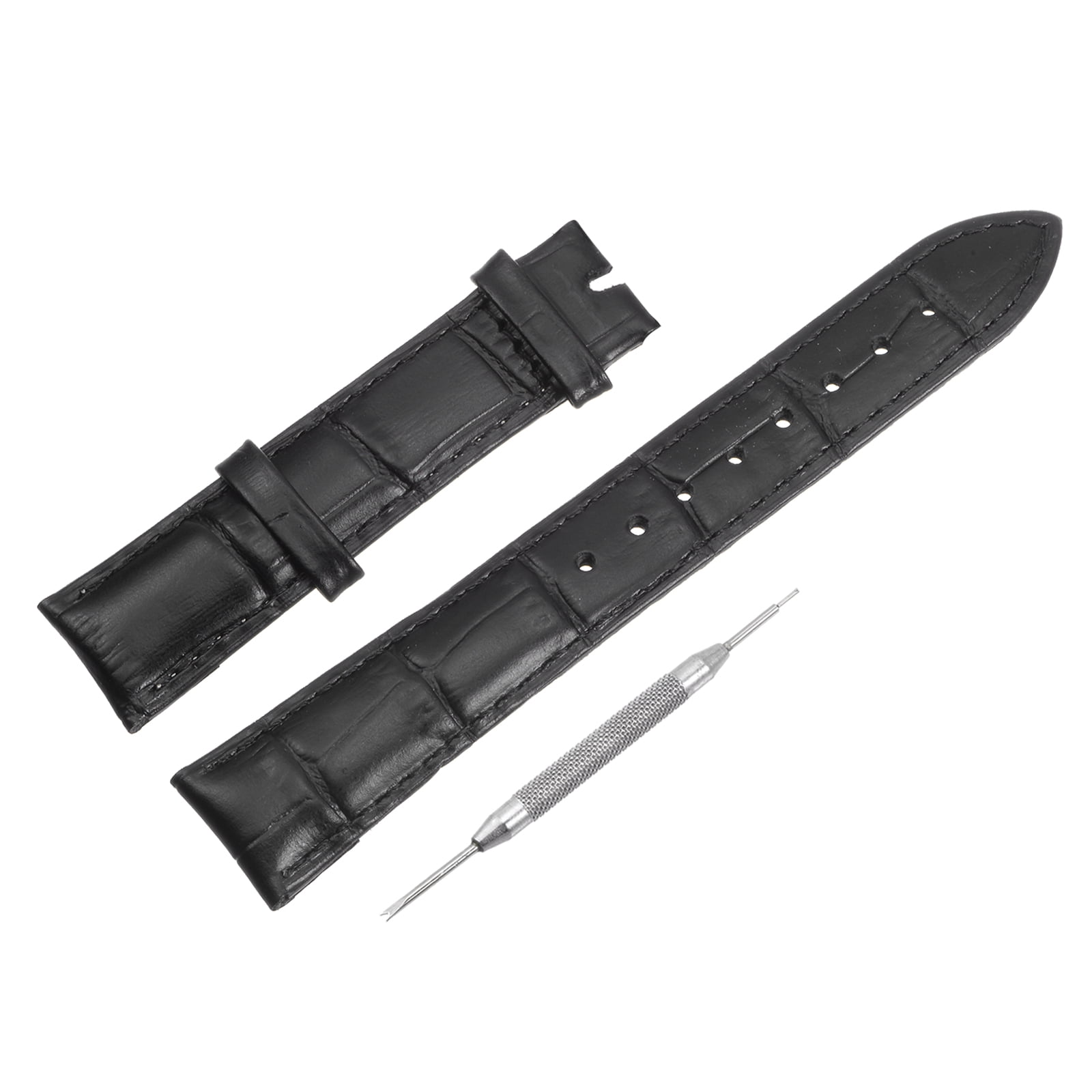 Uxcell Leather Band Embossed 17mm Leather Watch Strap with Installation ...