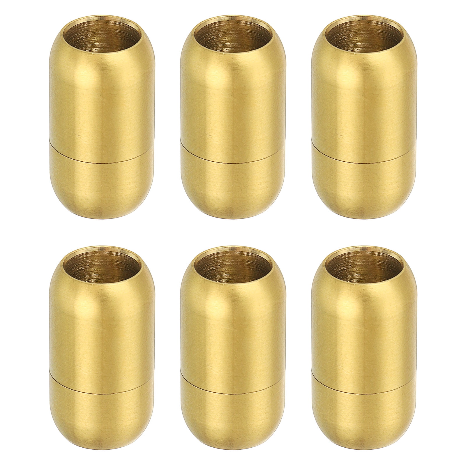 Uxcell Leather Cord End Clasp, 6Pcs 8mm Hole Leather Clasps, for Making ...