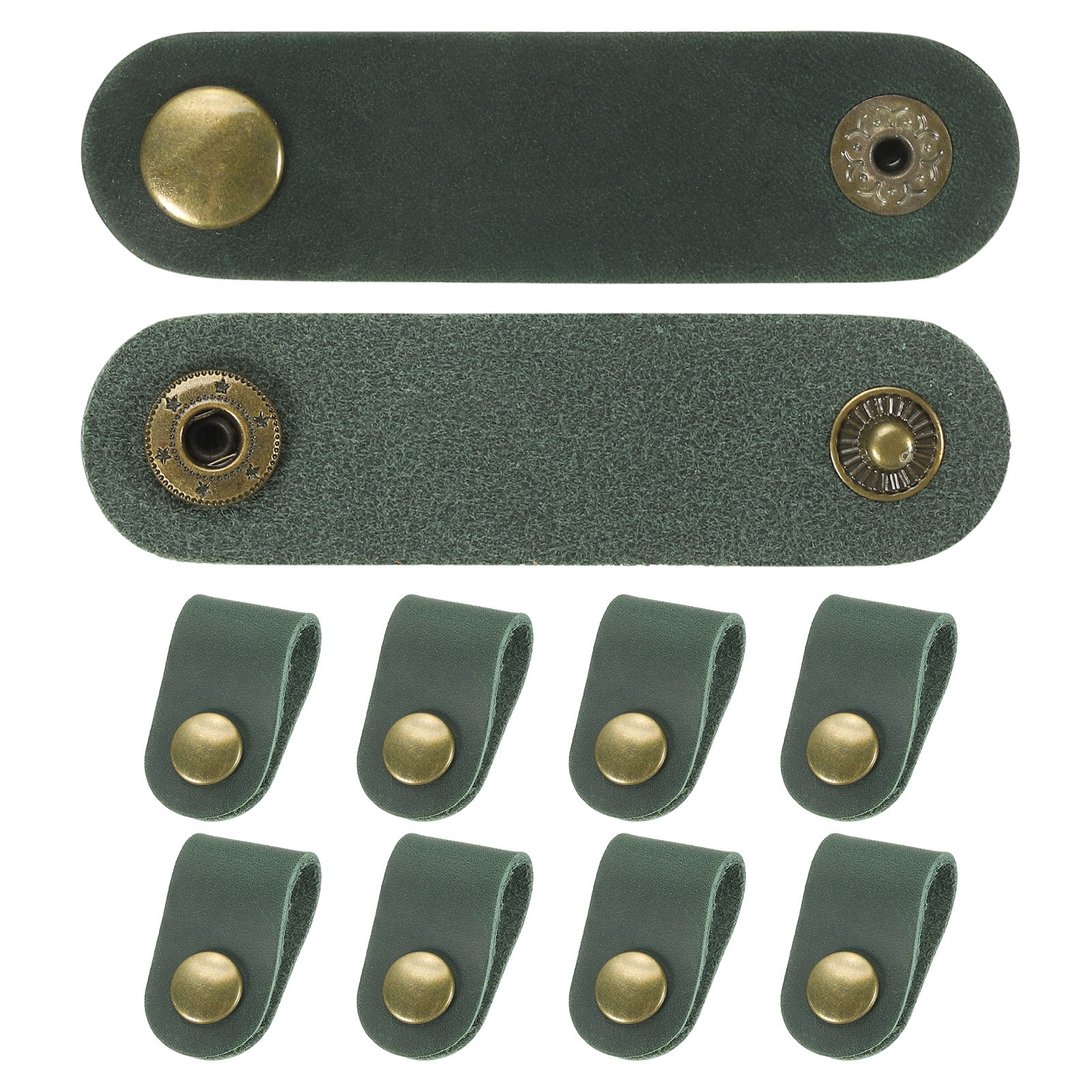 Uxcell Leather Cord Organizer Cable Straps, 10Pcs 8x2cm Cable Leather ...