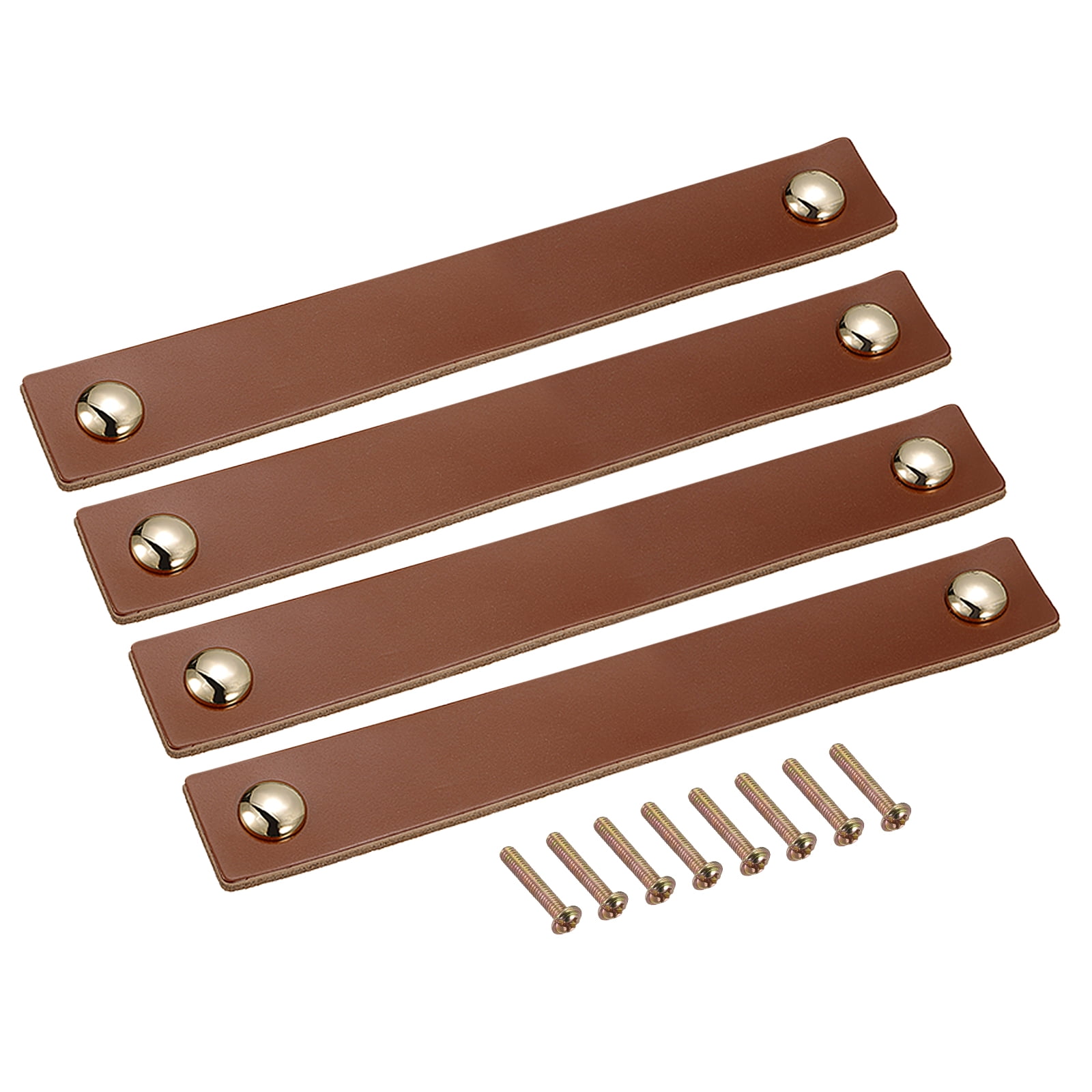 Uxcell Leather Drawer Pulls 6.7" 4Pack Leather Furniture Handles Drawer ...