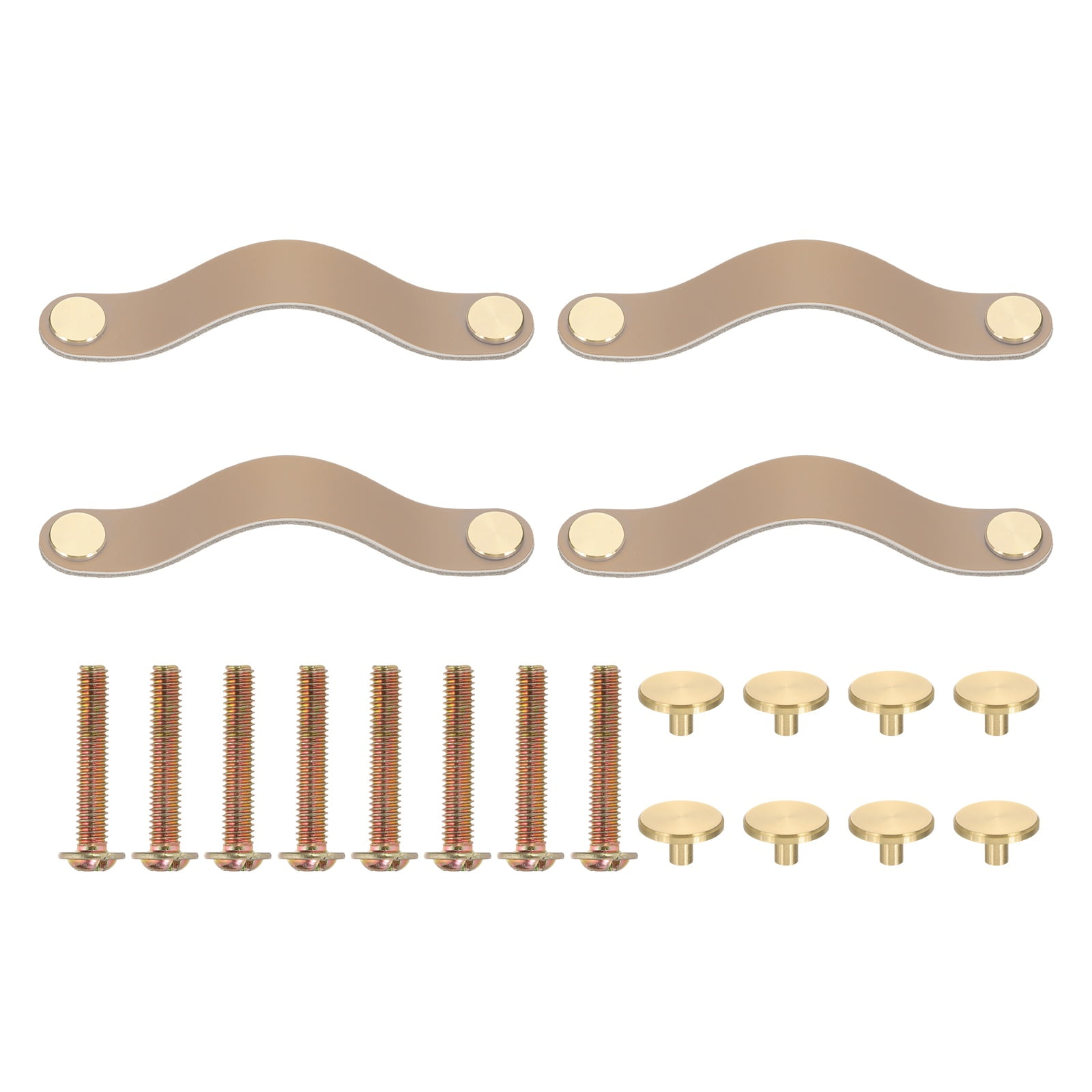 Uxcell Leather Drawer Pulls Leather Handle Hole Center Cabinet Dresser ...