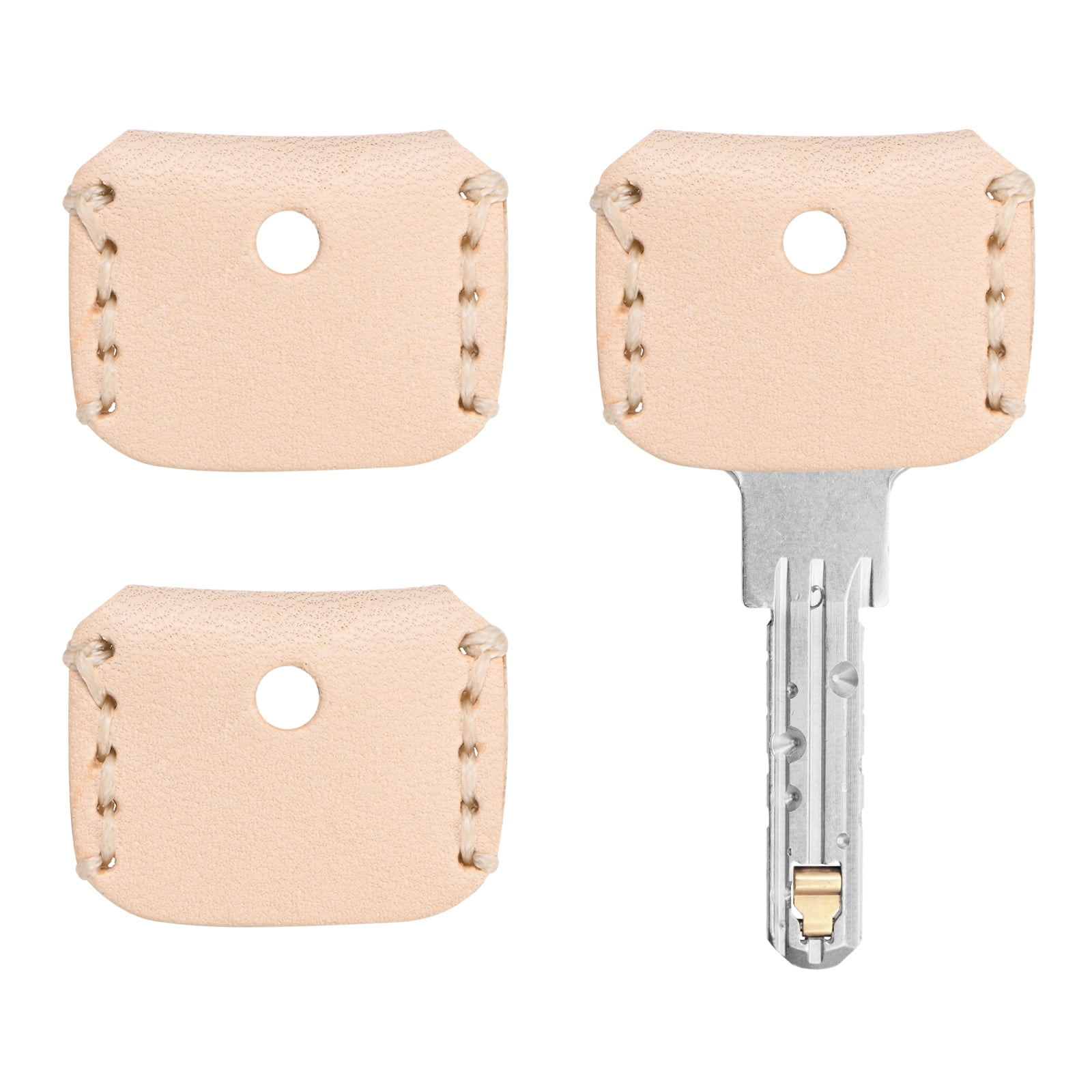 Uxcell Leather Key Covers Caps [3Pcs] - Key Toppers Identifiers Head ...