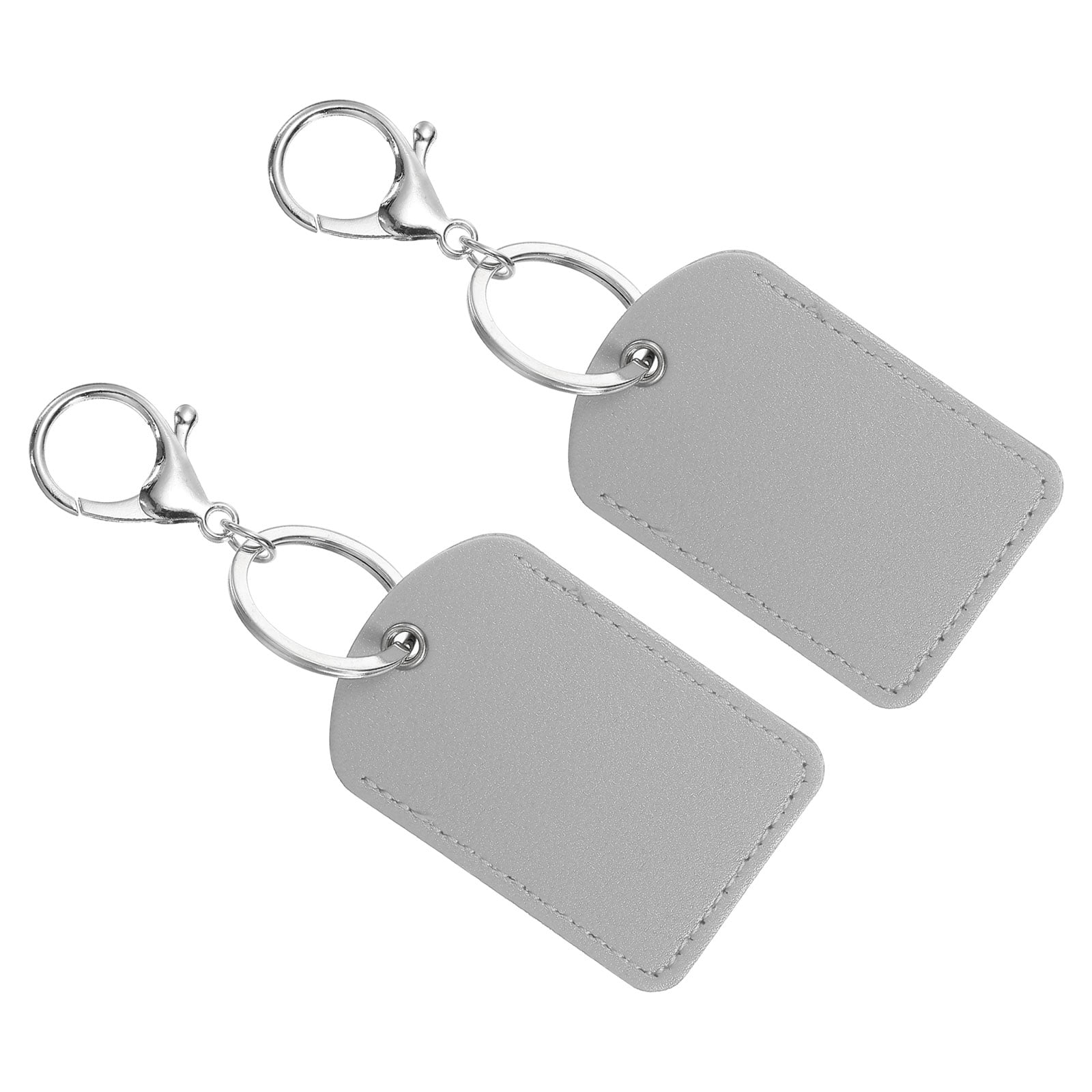 Uxcell Leather Key Fob, 2 Pack PU Leather Key Fob with Key Rings for ID ...