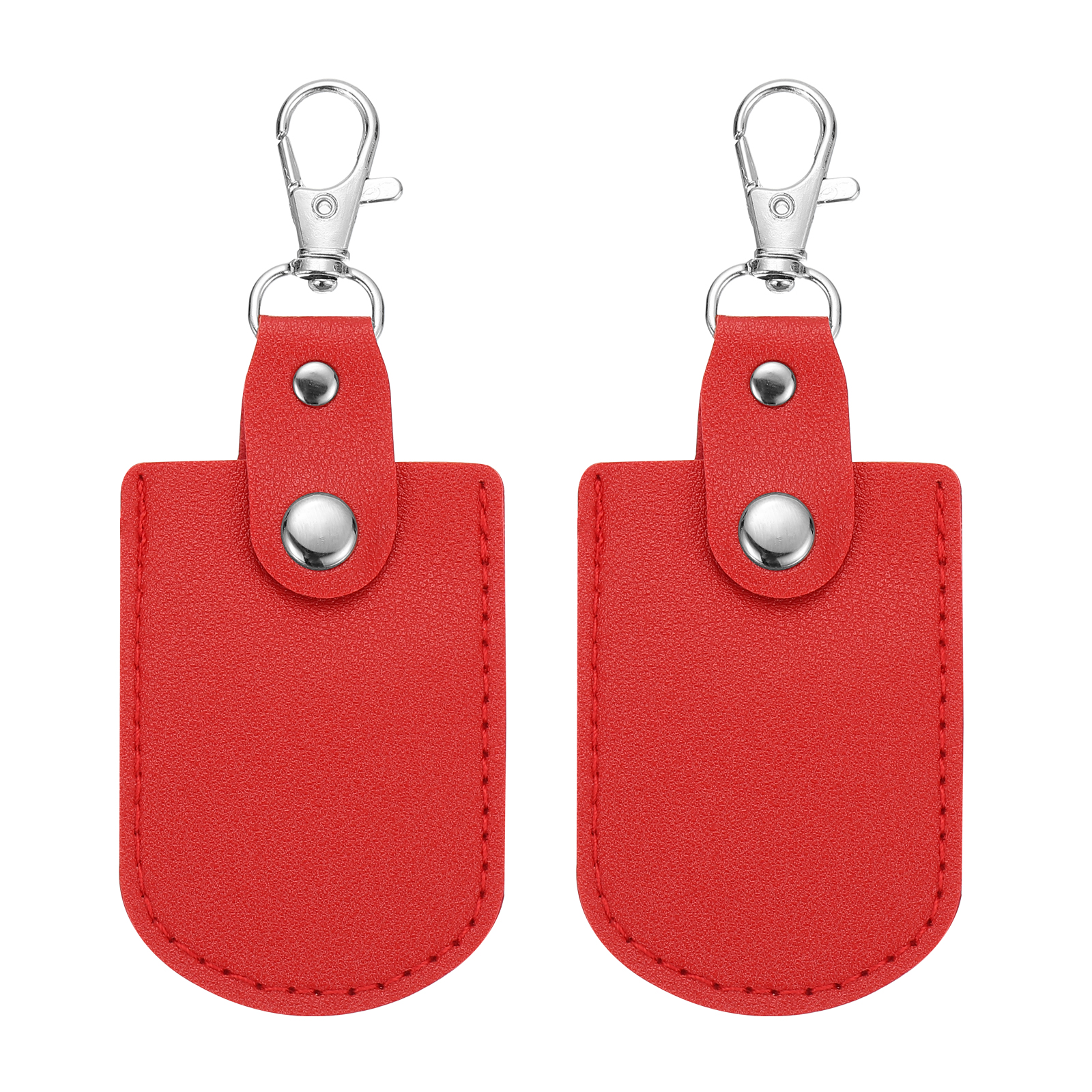 Uxcell Leather Key Fob, 2 Pcs Leather Key Fobs with Key Rings DIY ...
