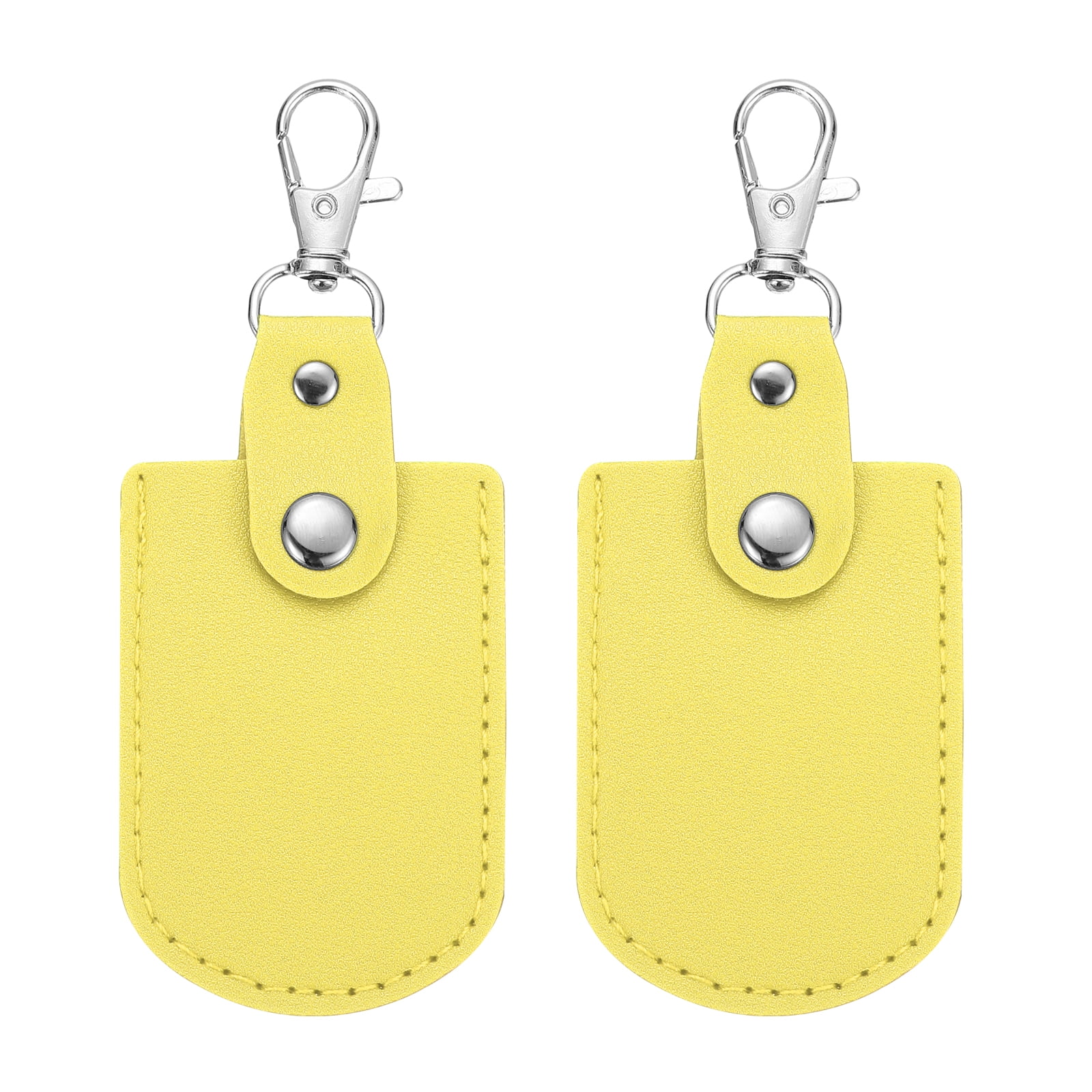 Uxcell Leather Key Fob, 2 Pcs Leather Key Fobs with Key Rings DIY ...