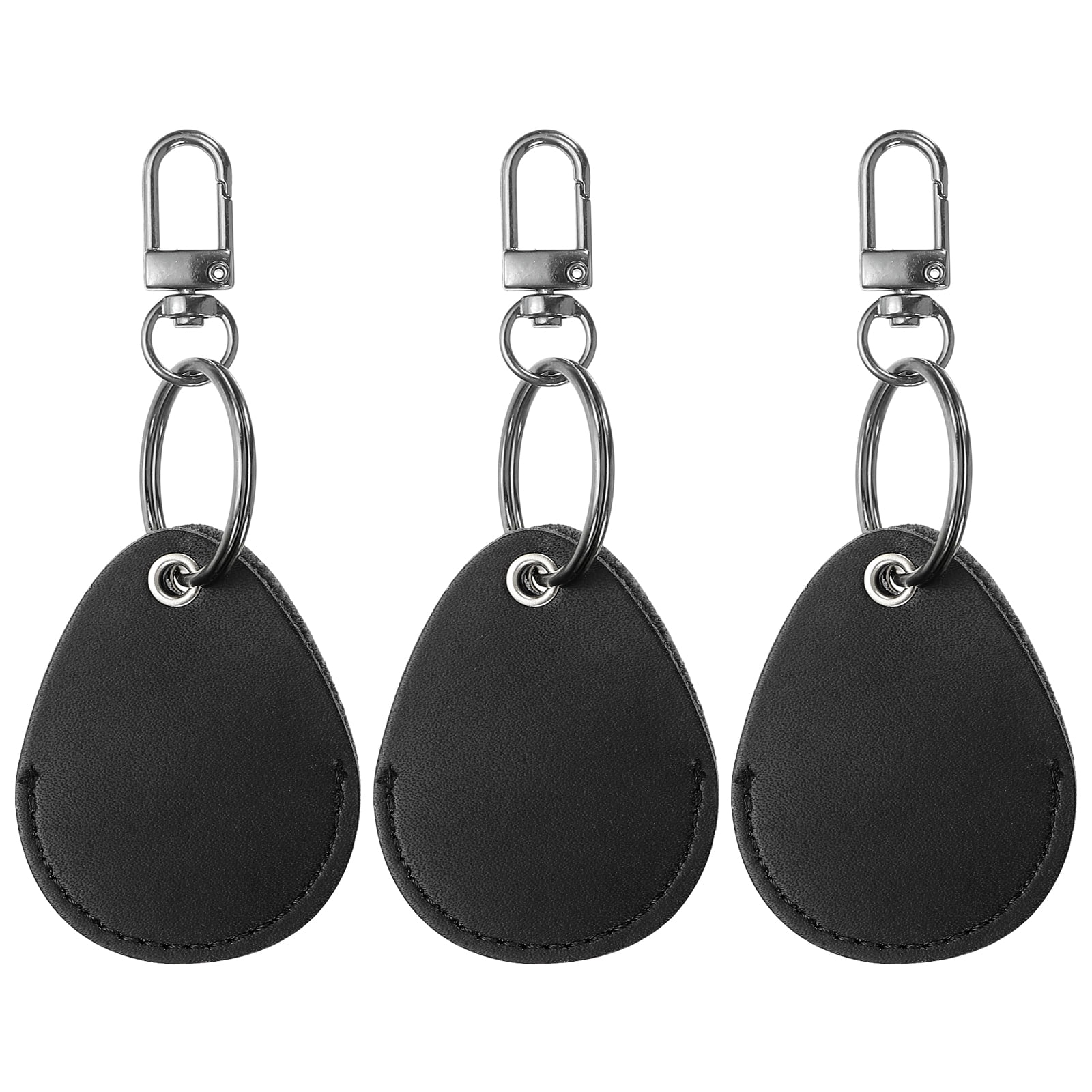 Uxcell Leather Key Fob, 3 Pack Leather Key Fobs DIY Keychain Holder for ...