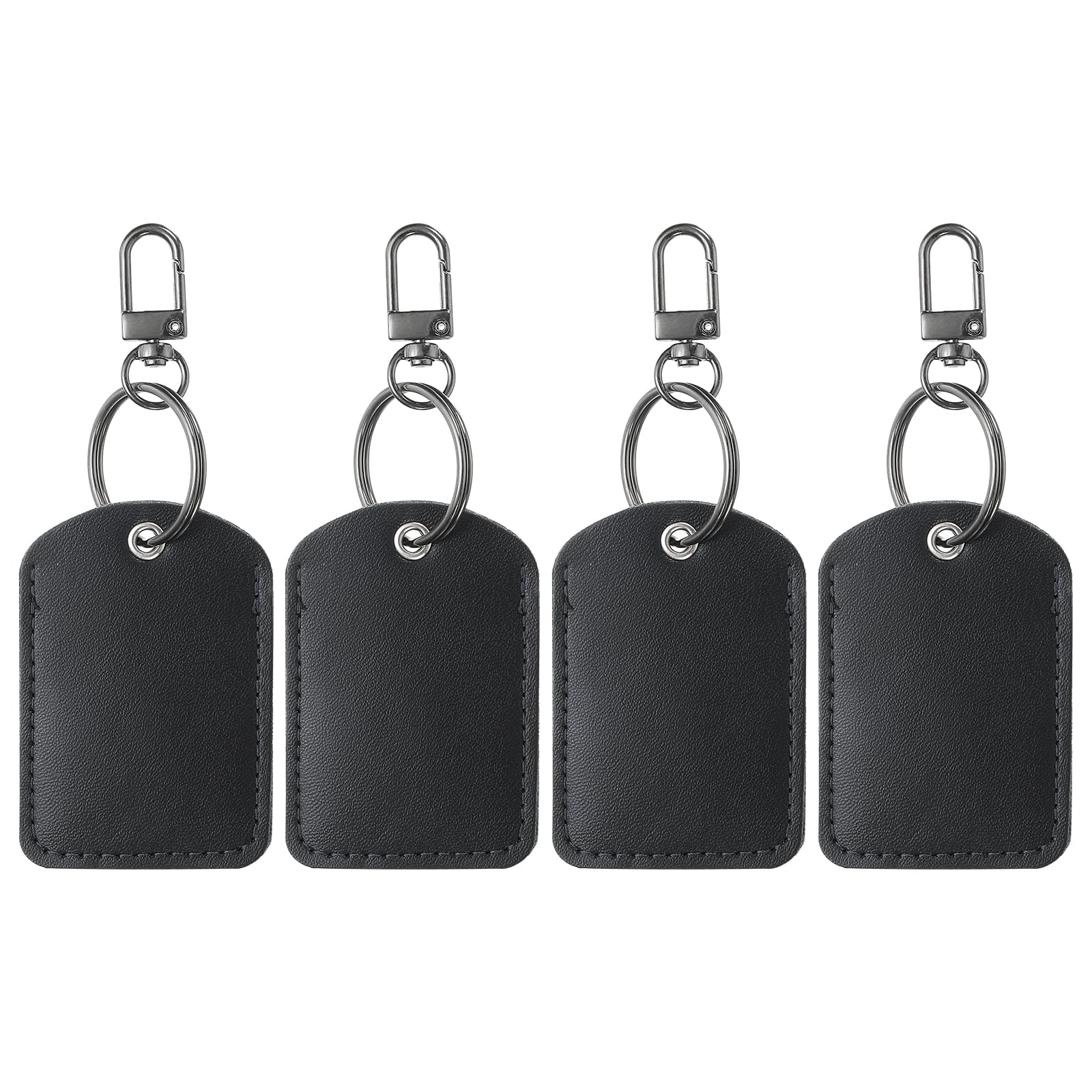 Uxcell Leather Key Fob, 4 Pack Genuine Leather Key Fobs DIY Keychain ...