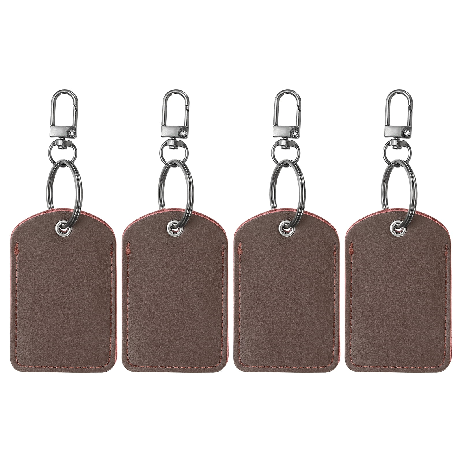 Uxcell Leather Key Fob, 4 Pack Genuine Leather Key Fobs DIY Keychain ...