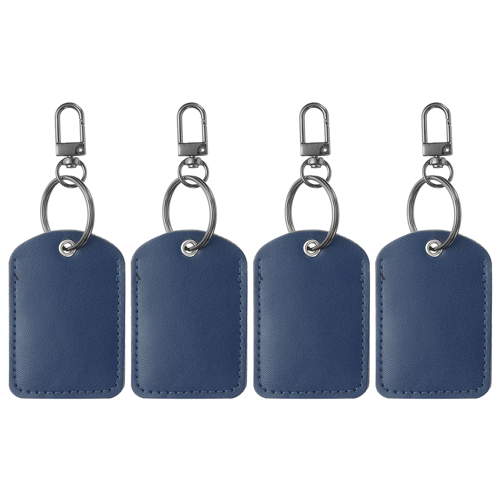Uxcell Leather Key Fob, 4 Pack Genuine Leather Key Fobs DIY Keychain ...