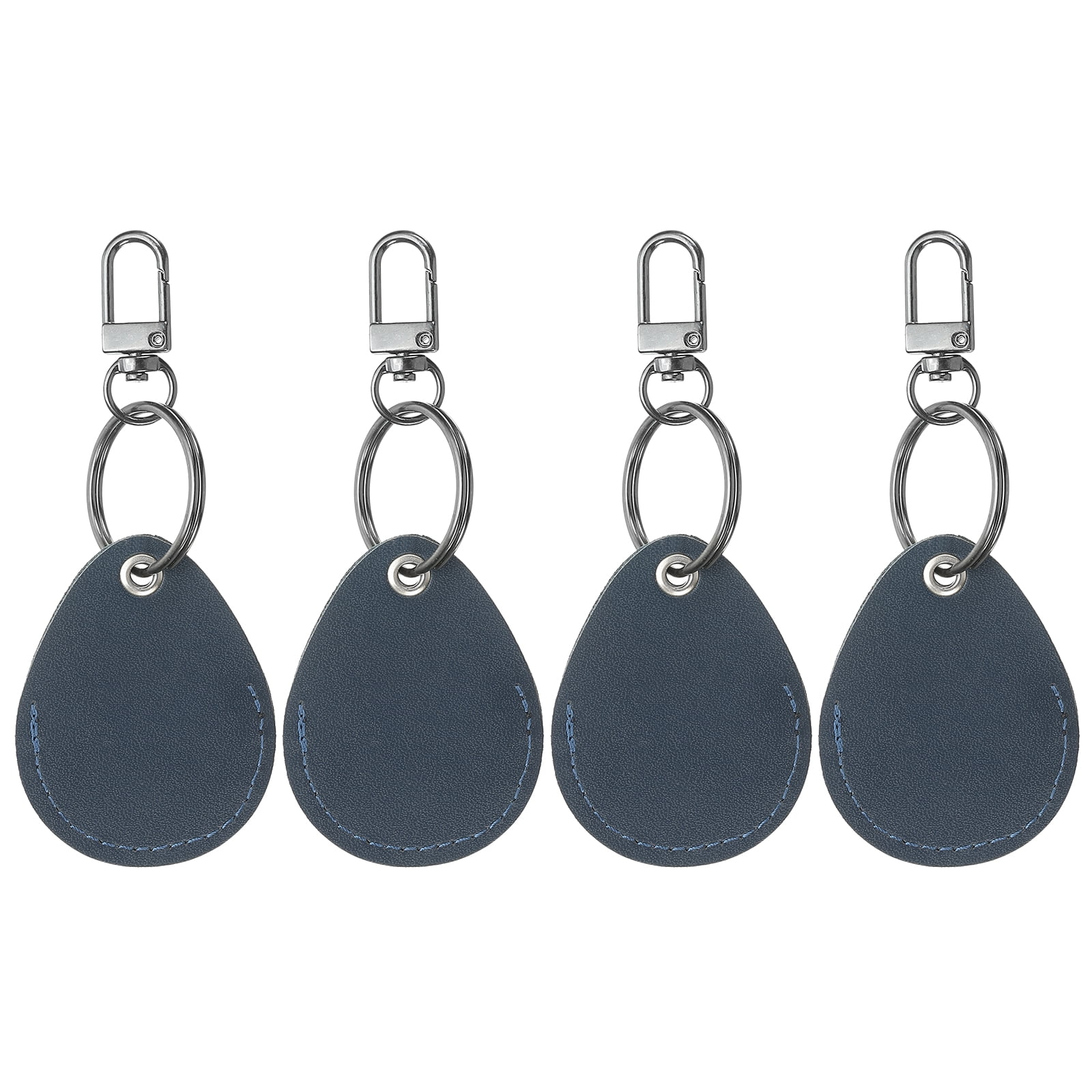 Uxcell Leather Key Fob, 4 Pack Leather Key Fobs DIY Keychain Holder for ...