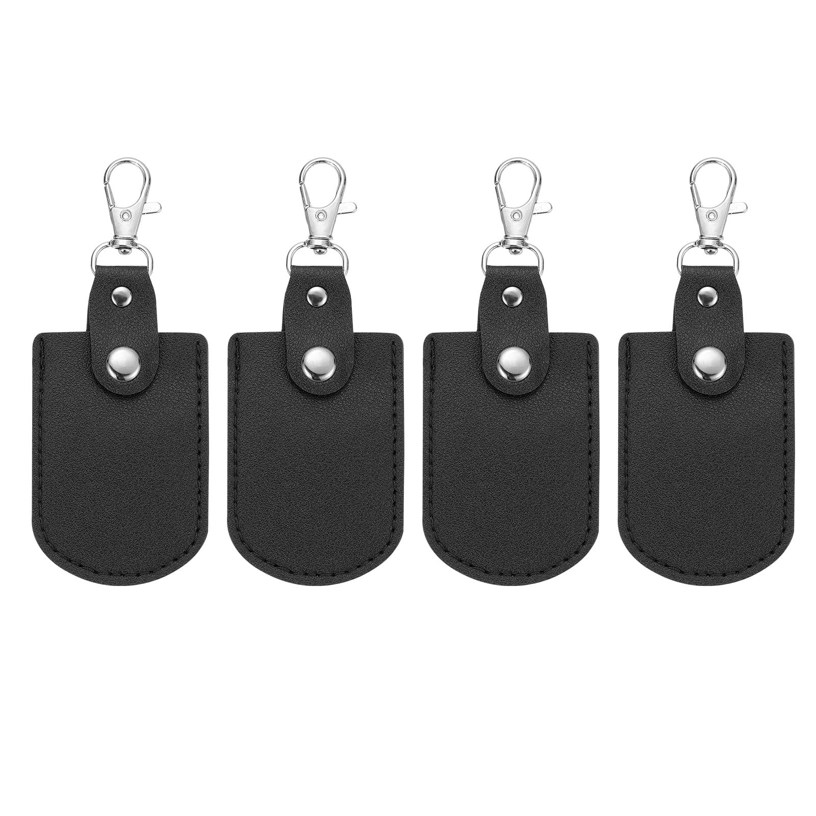 Uxcell Leather Key Fob, 4 Pcs Leather Key Fobs with Key Rings DIY ...