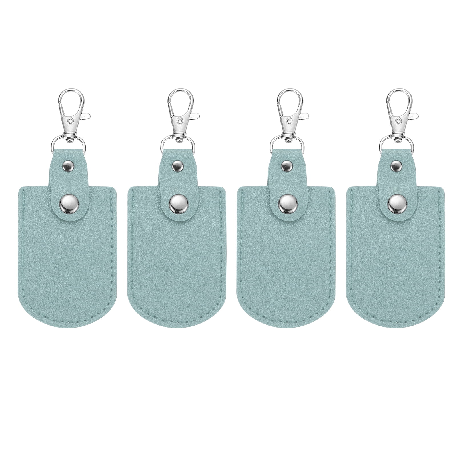 Uxcell Leather Key Fob, 4 Pcs Leather Key Fobs with Key Rings DIY ...