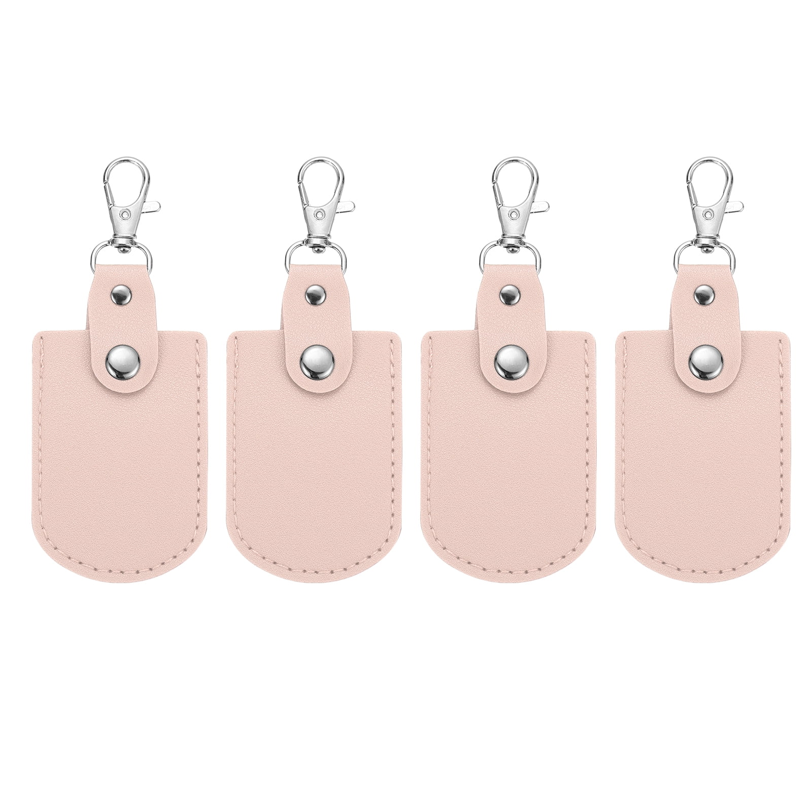 Uxcell Leather Key Fob, 4 Pcs Leather Key Fobs with Key Rings DIY ...