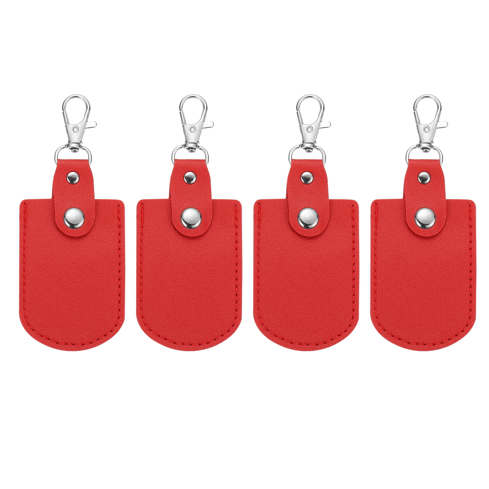 Uxcell Leather Key Fob, 4 Pcs Leather Key Fobs with Key Rings DIY ...