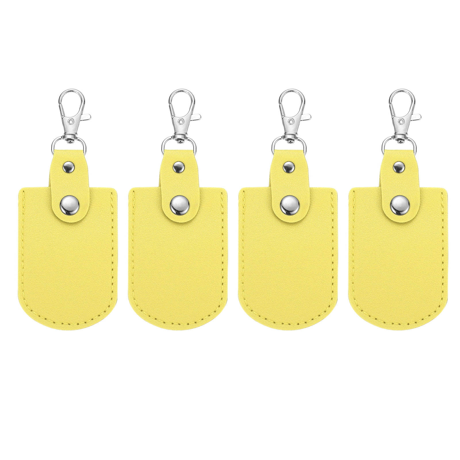 Uxcell Leather Key Fob, 4 Pcs Leather Key Fobs with Key Rings DIY ...