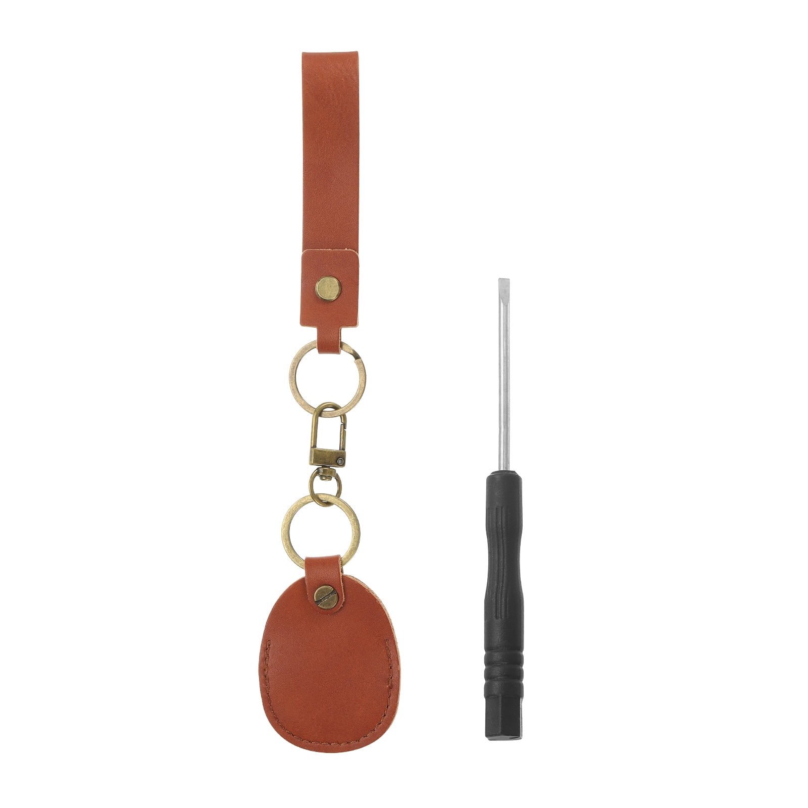 Uxcell Leather Key Fob, Genuine Leather Key Fobs DIY Keychain Holder ...