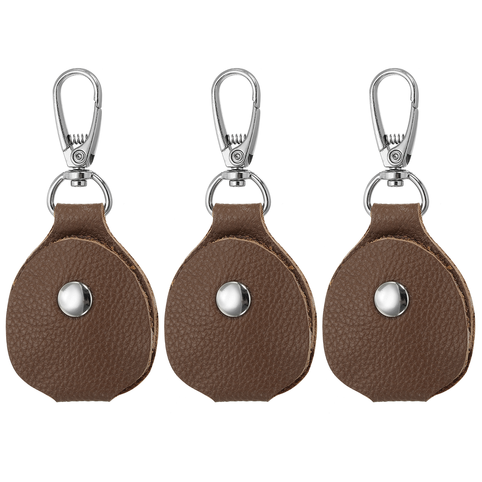 Uxcell Leather Key Fob, Genuine Leather Keys Cover Portable Key Fob Air ...