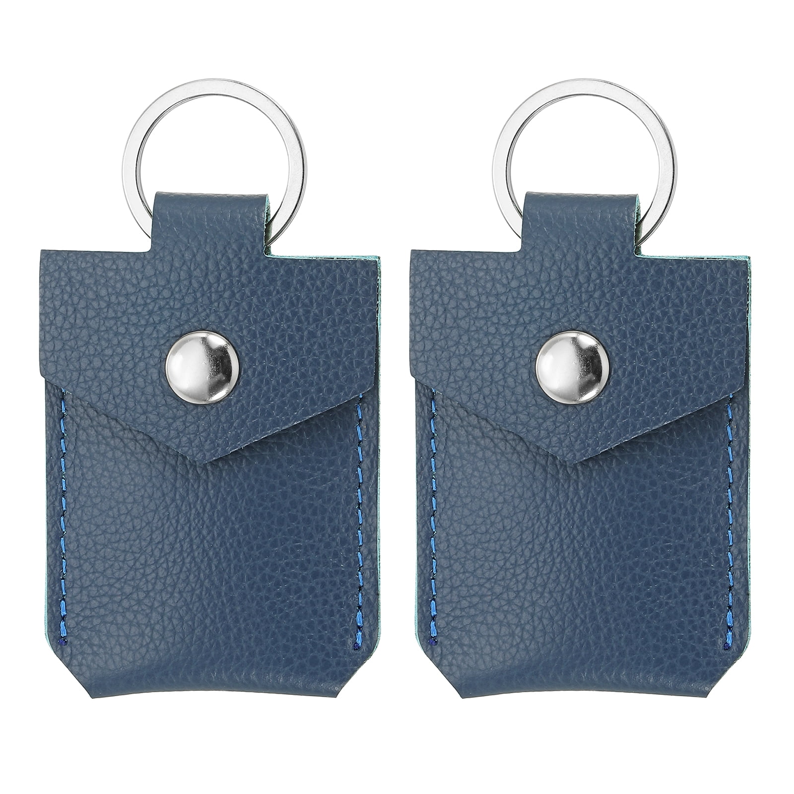 Uxcell Leather Key Fob, Genuine Leather Keys Cover Portable Key Rings ...