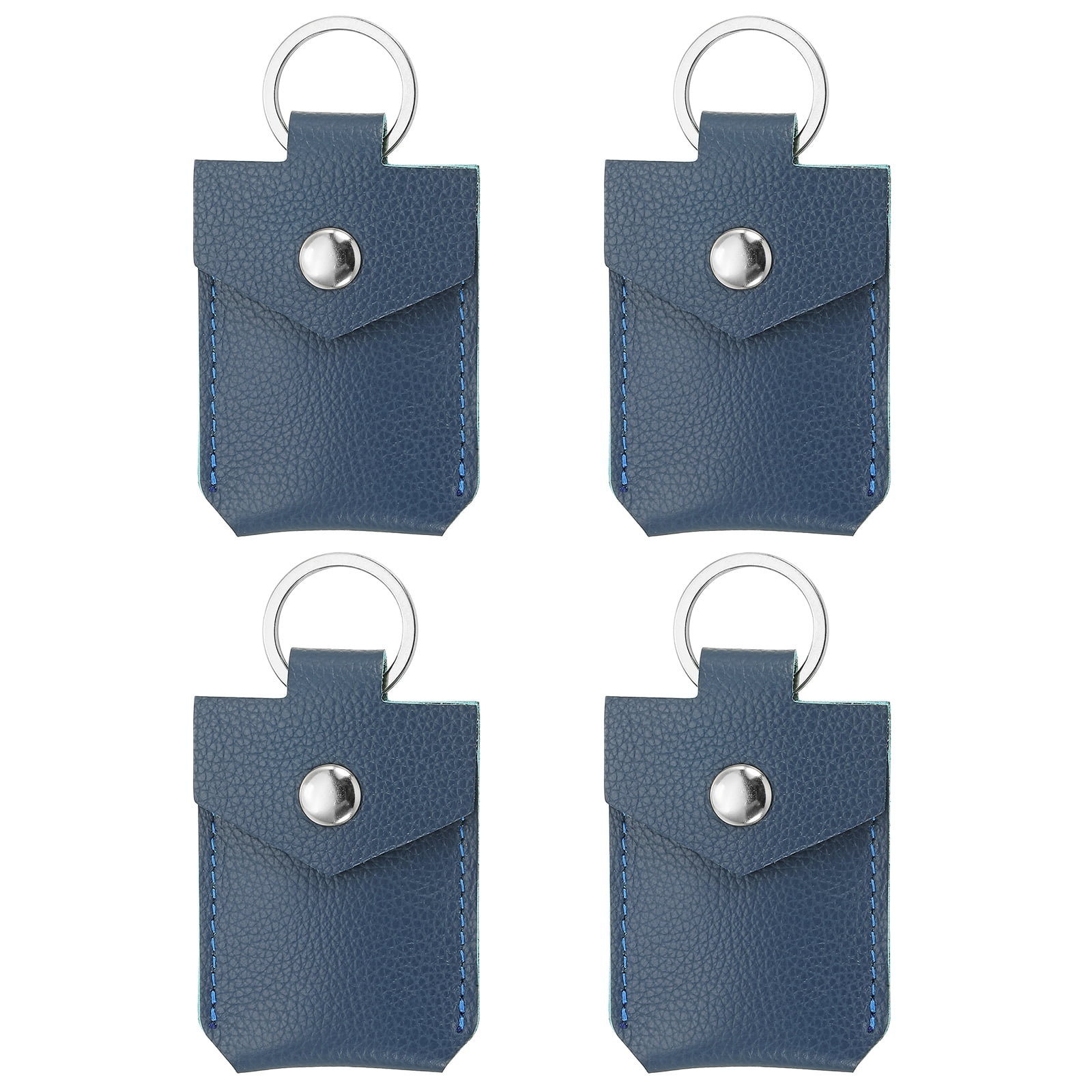 Uxcell Leather Key Fob, Genuine Leather Keys Cover Portable Key Rings ...