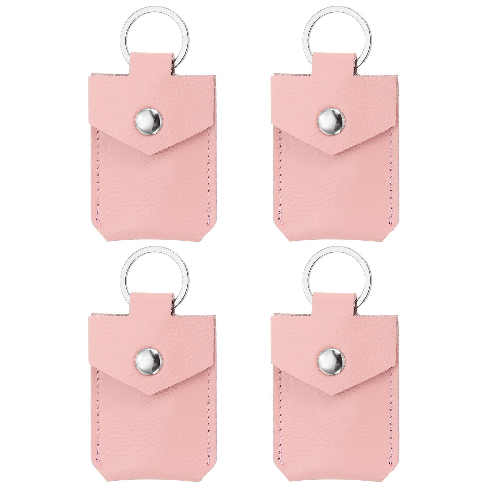 Uxcell Leather Key Fob, Genuine Leather Keys Cover Portable Key Rings ...