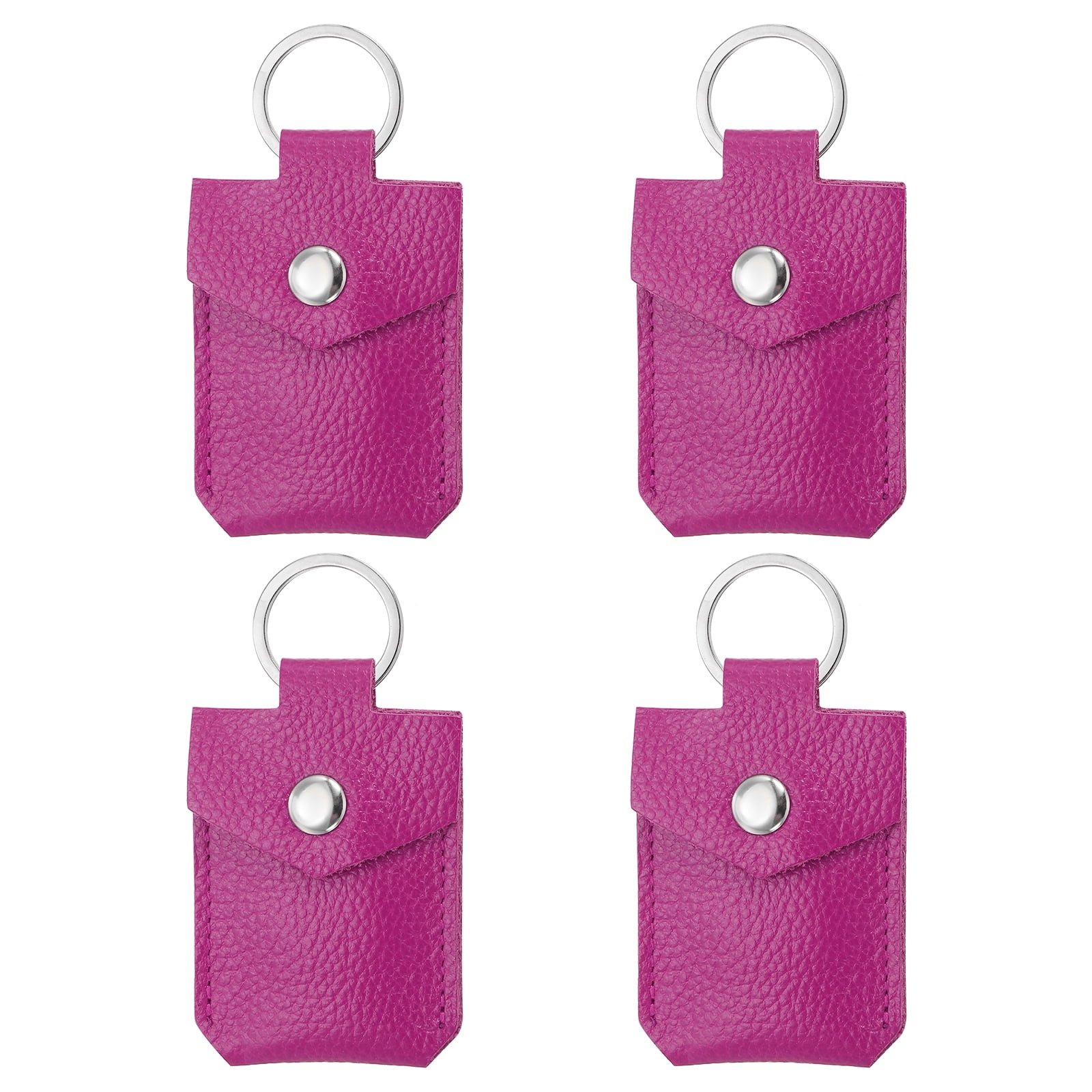 Uxcell Leather Key Fob, Genuine Leather Keys Cover Portable Key Rings ...