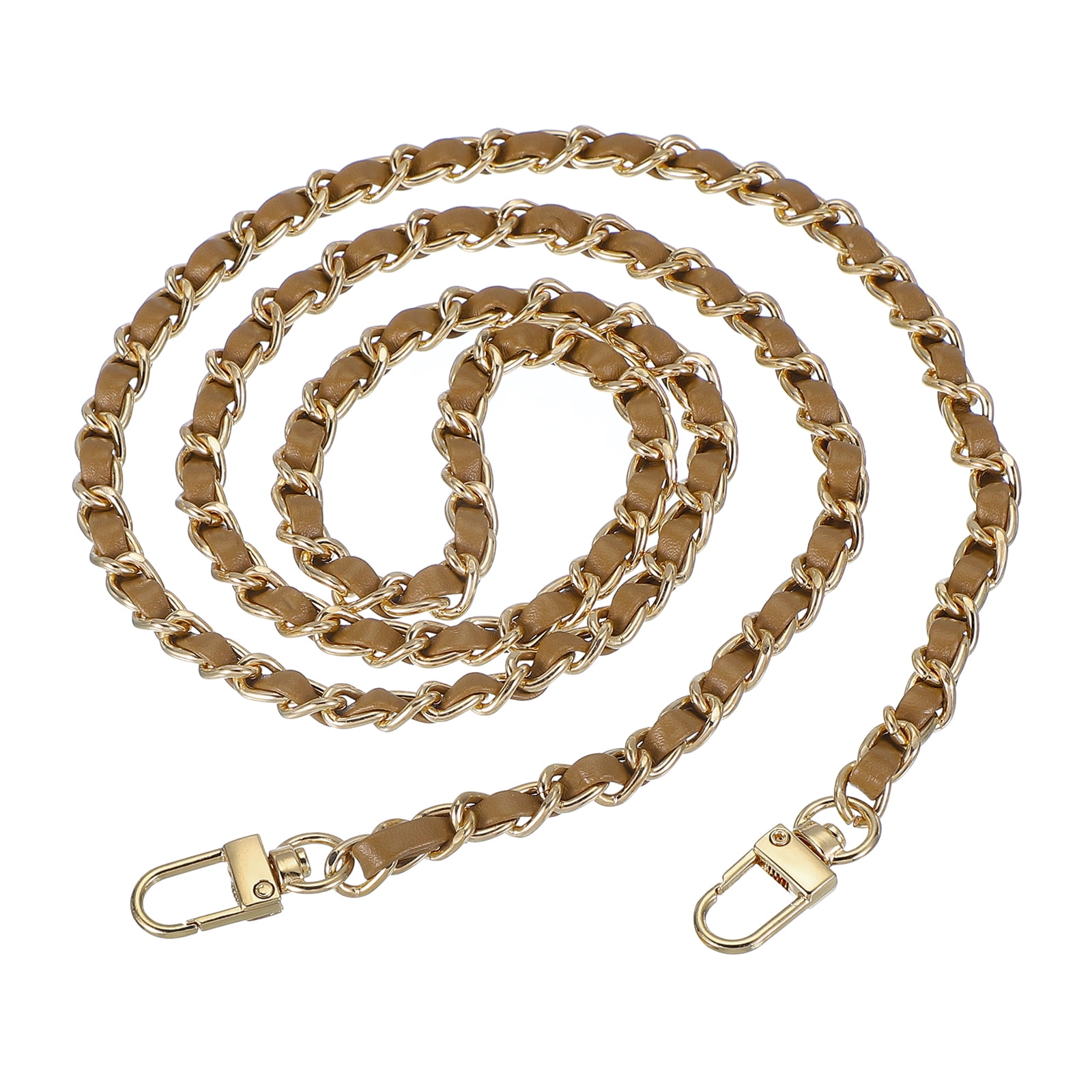 Uxcell Leather Purse Handle Strap, 43 Inch Chain Strap Replacement DIY ...